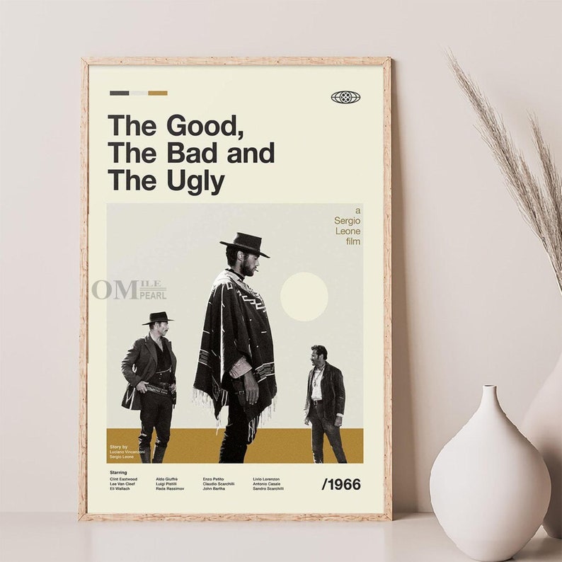 POSTER Mid Century Modern The Good, the Bad and the Ugly Posters, Retro ...