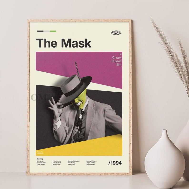 POSTER Mid Century Modern The Mask Posters, Retro Movie Print, Modern ...