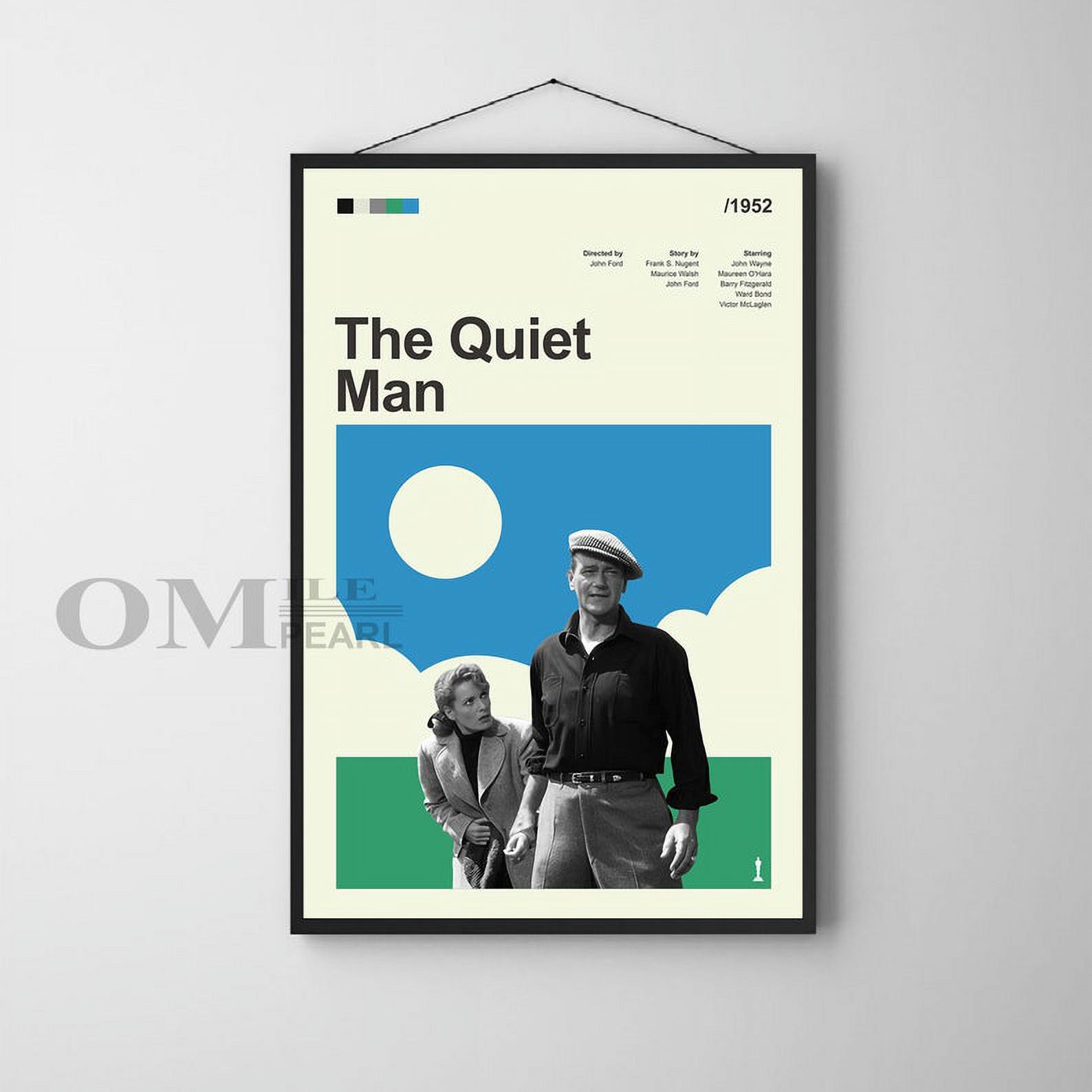 POSTER Mid Century Modern The Quiet Man Movie Poster, Retro Movie Print ...
