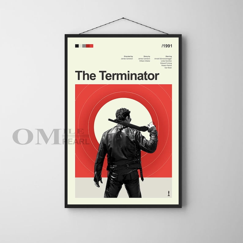 POSTER Mid Century Modern The Terminator Movie Poster, Retro Movie ...