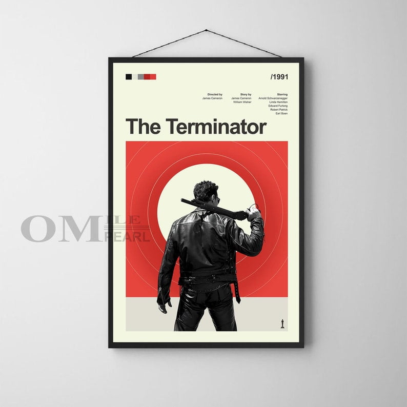 POSTER Mid Century Modern The Terminator Movie Poster, Retro Movie ...