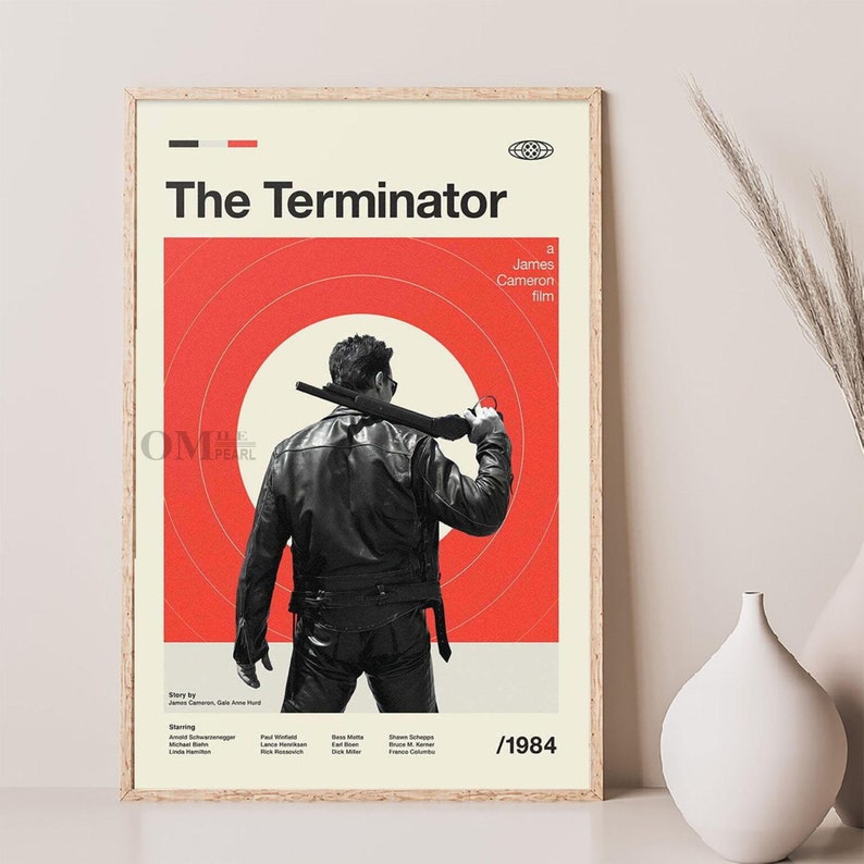 POSTER Mid Century Modern The Terminator Posters, Retro Movie Print ...