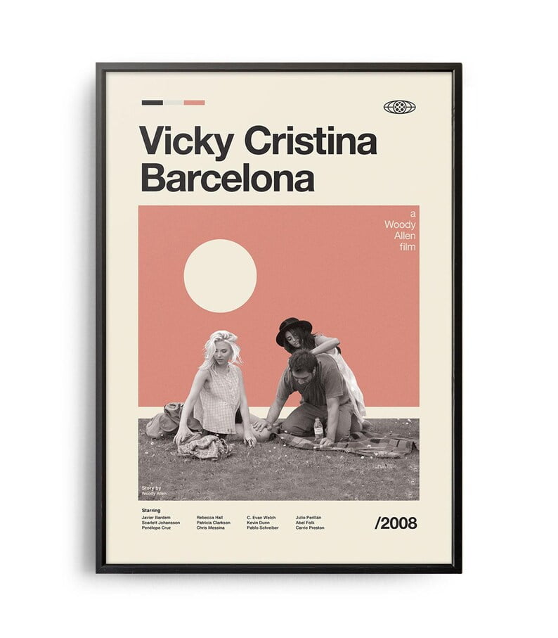 POSTER Mid Century Modern Vicky Cristina Barcelona Posters, Retro Movie ...