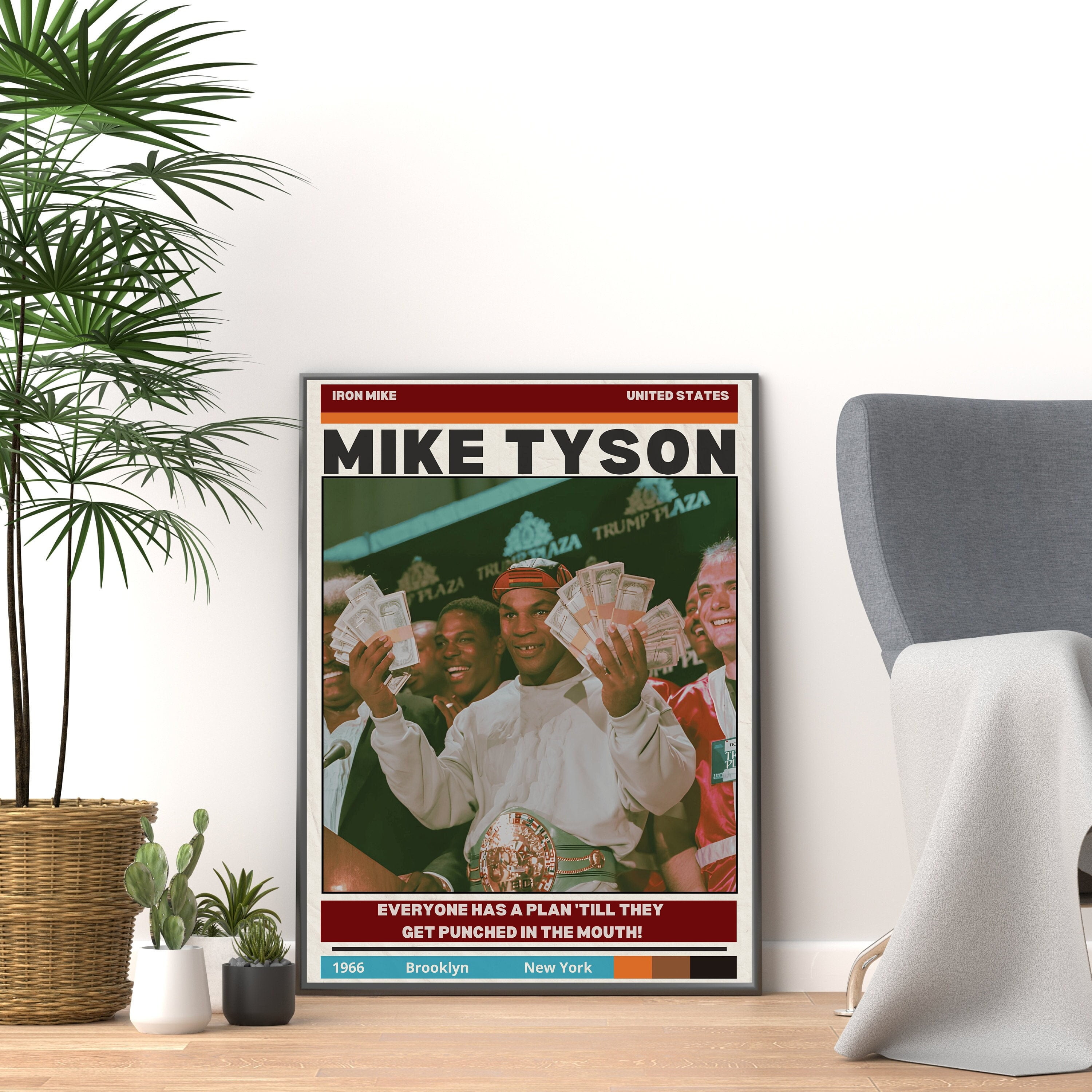 POSTER Mike Tyson Boxing Poster | Iron Mike Print | Boxing Posters ...