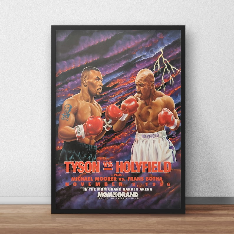 POSTER Mike Tyson V Evander Holyfield Boxing Poster - Iconic Boxing ...