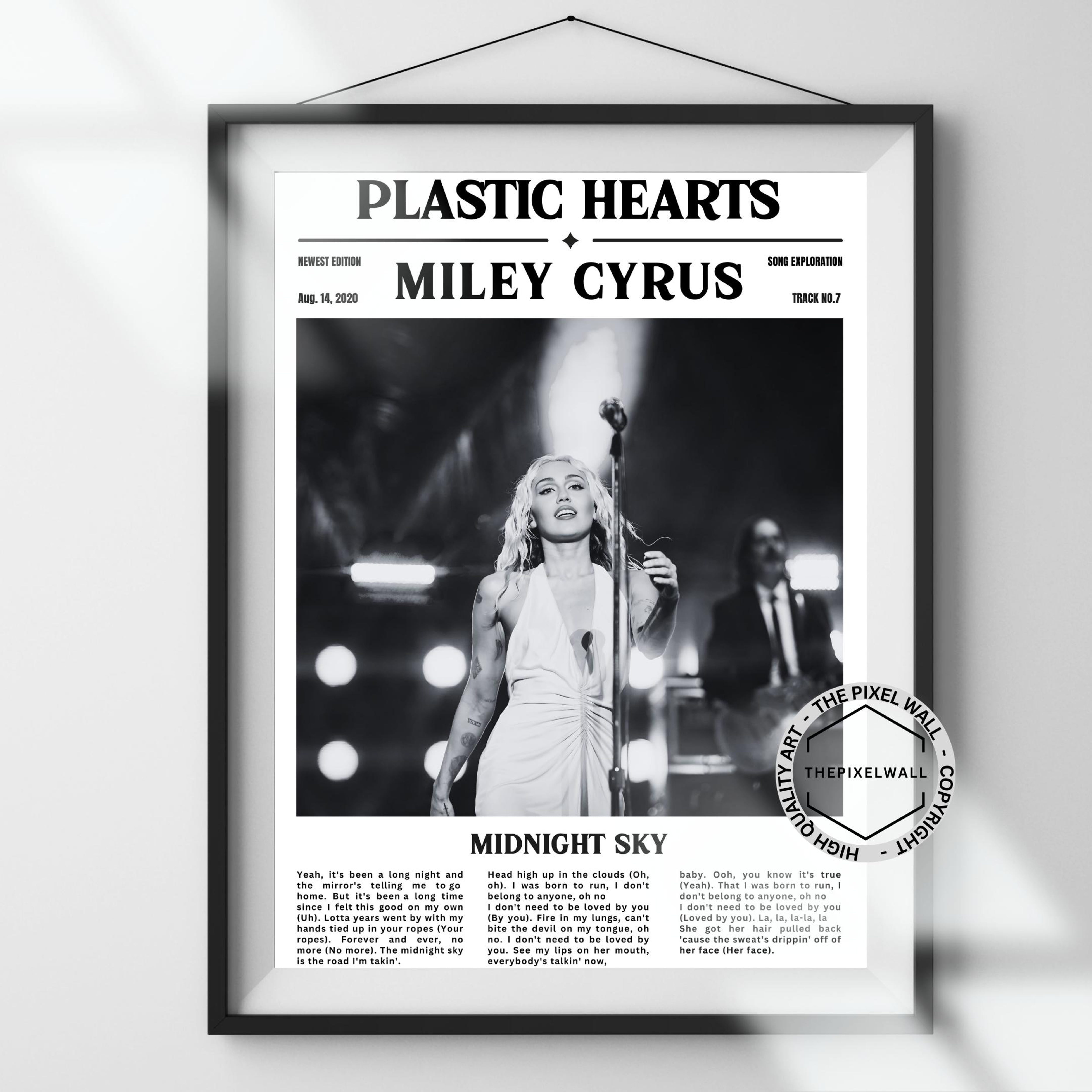 POSTER Miley Cyrus Plastic Heart, Midnight Sky Poster, Midnight Sky ...