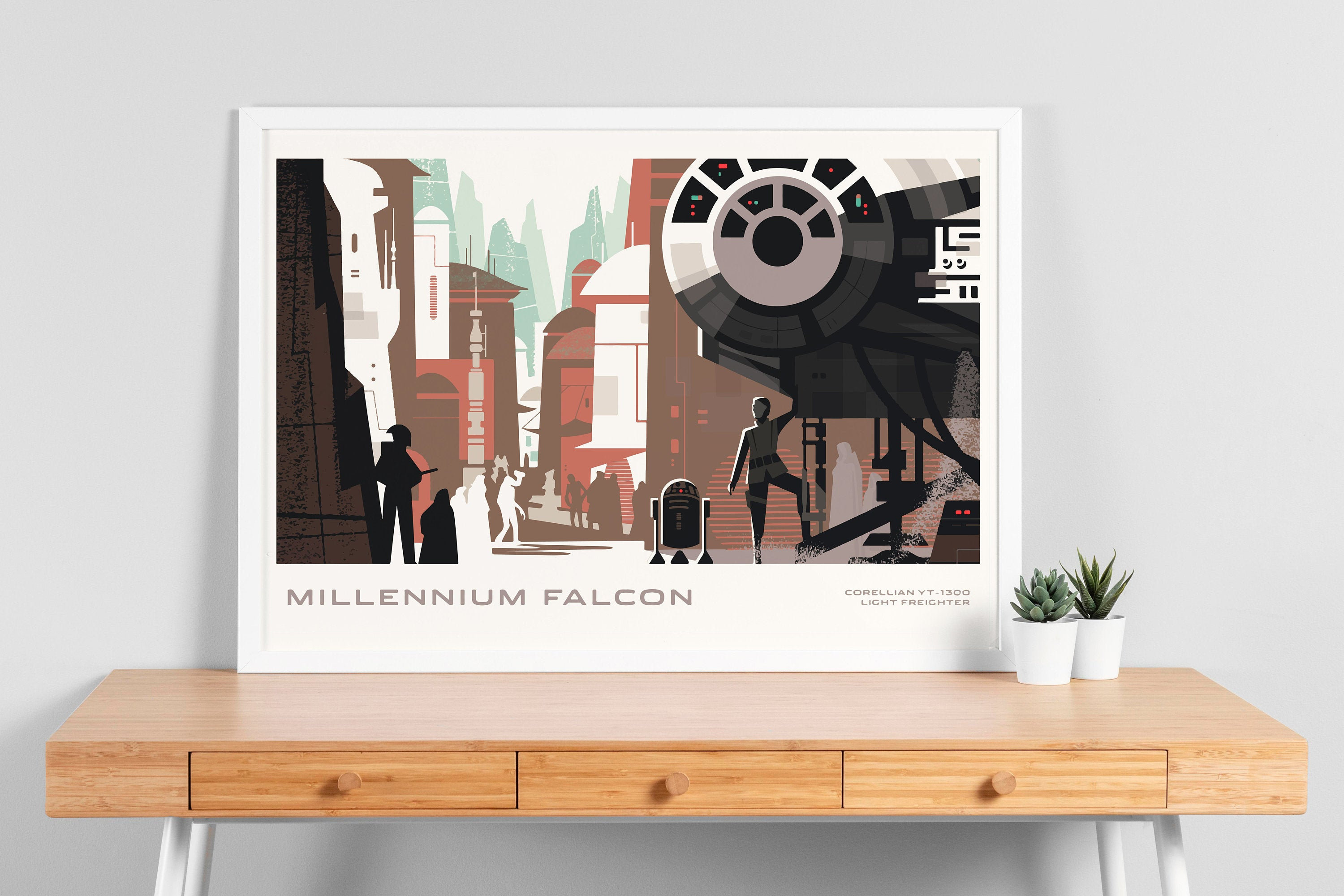 POSTER Millenium Falcon Star Wars poster | Classic Vintage Style Art Retro Print-UNFRAMED ...
