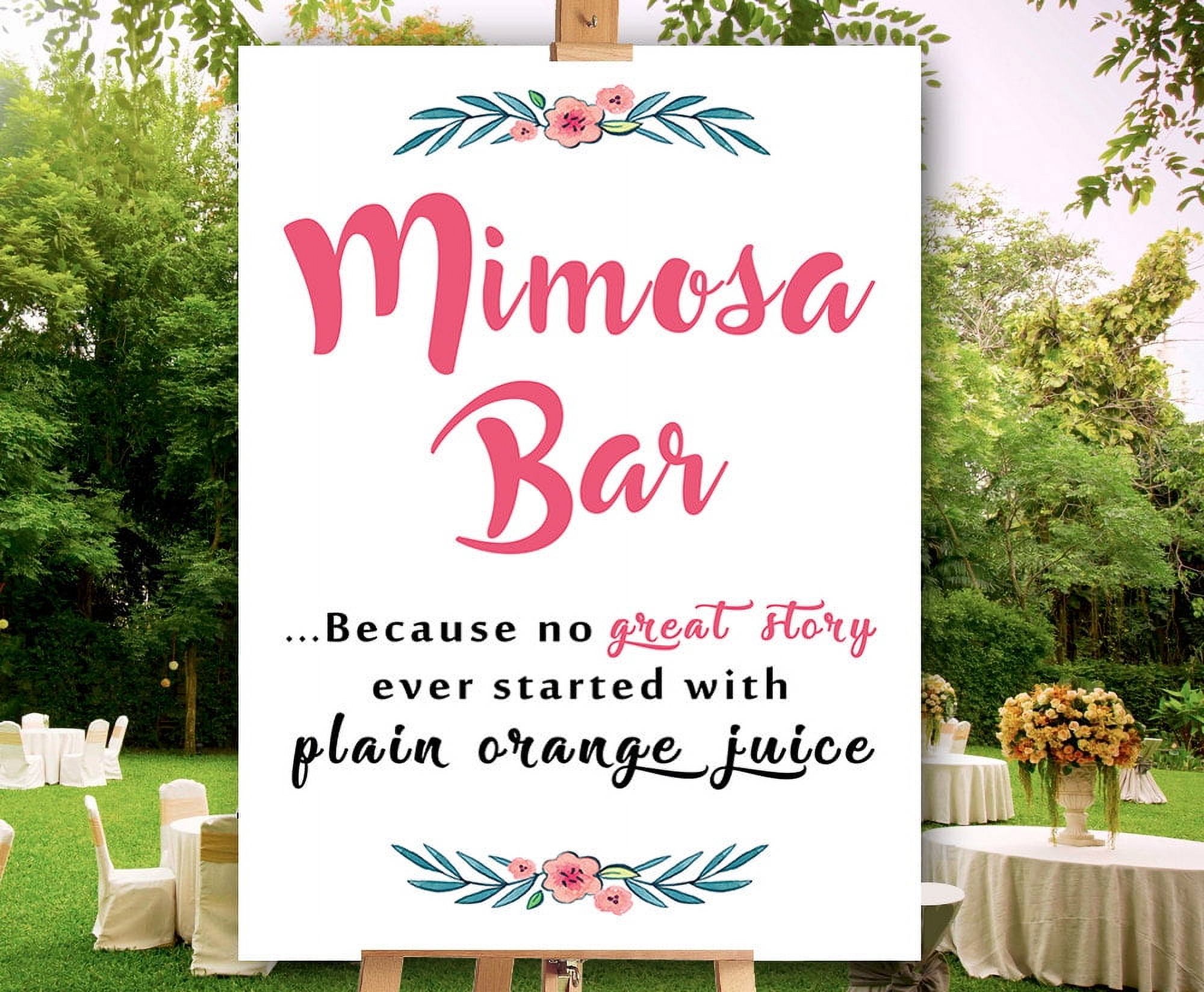 POSTER Mimosa bar, mimosa bar sign poster, Bridal shower sign, wedding ...