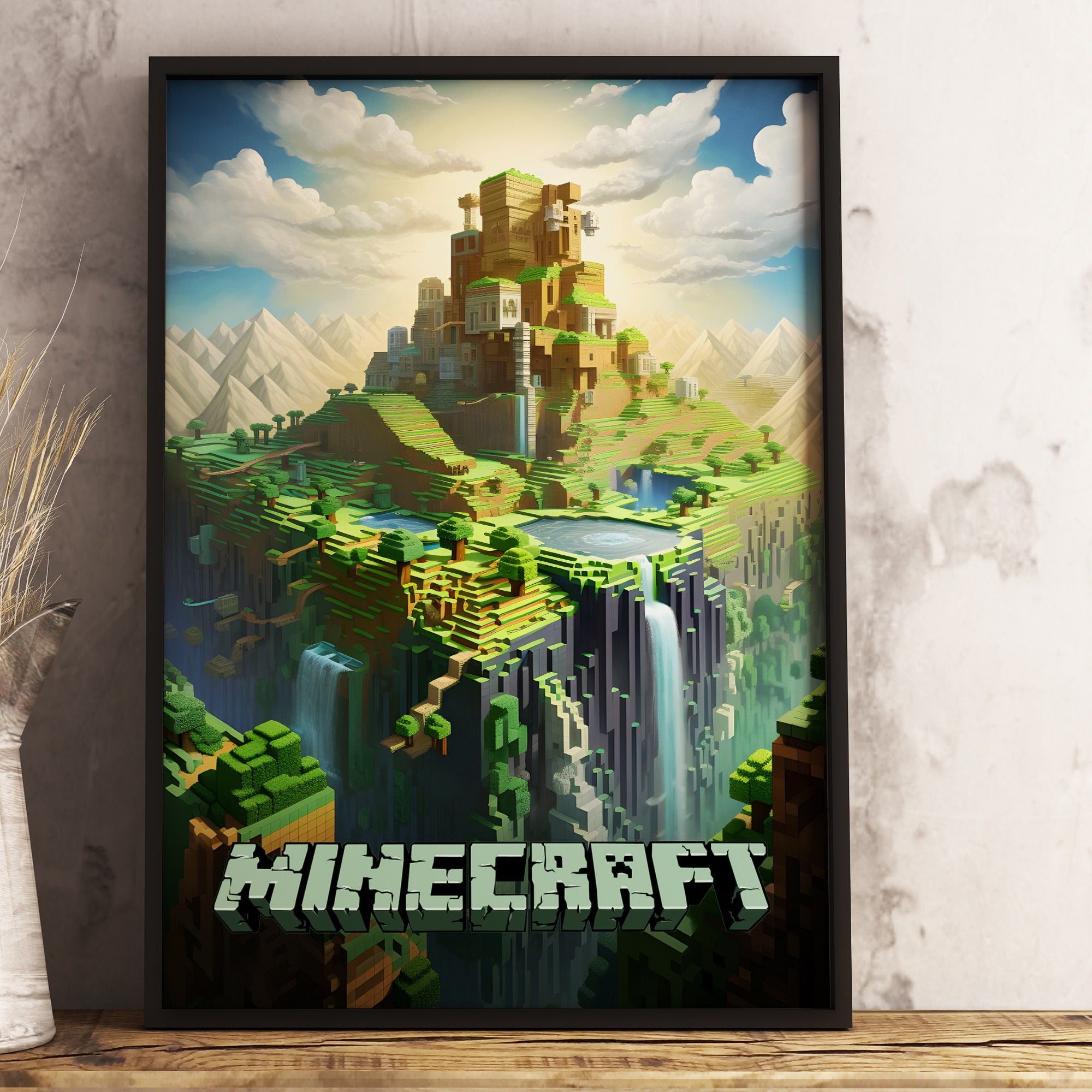 POSTER Minecraft Gaming Poster, Gamer gift HD Print - Minecraft, Combo ...