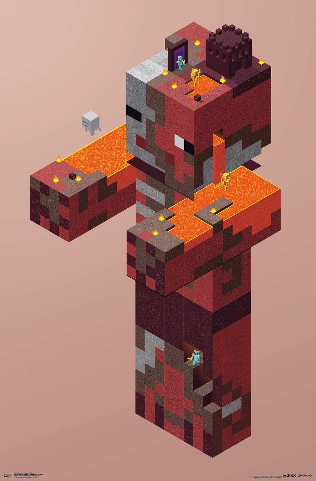 POSTER Minecraft - Pigman Nether Poster-8x12-UNFRAMED - Walmart.com