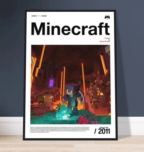 POSTER Minecraft Poster, Minecraft Print, Gaming Room Poster, Gaming ...