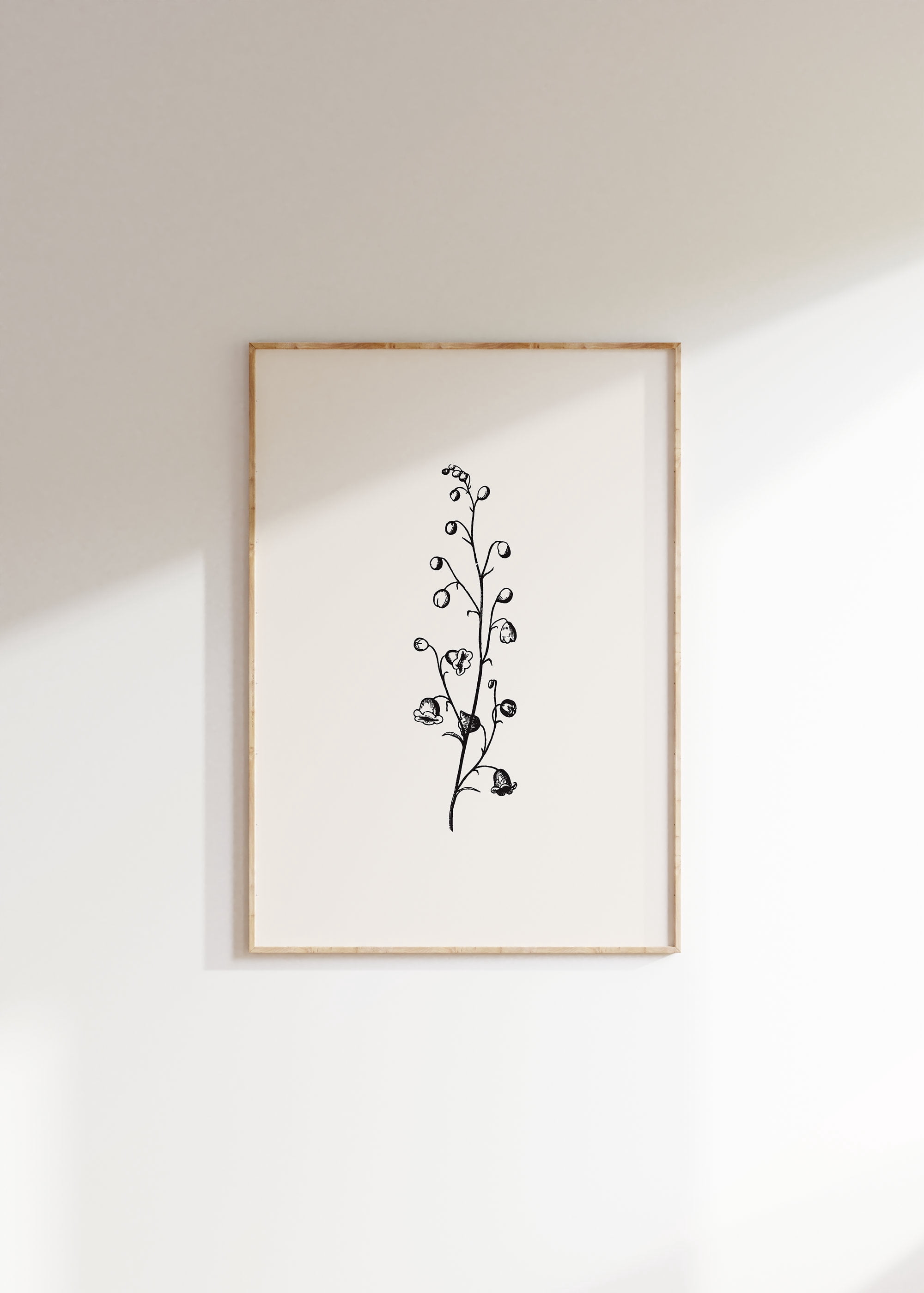 POSTER Minimal Floral Illustration Art, Moody Floral Art Print, Vintage ...