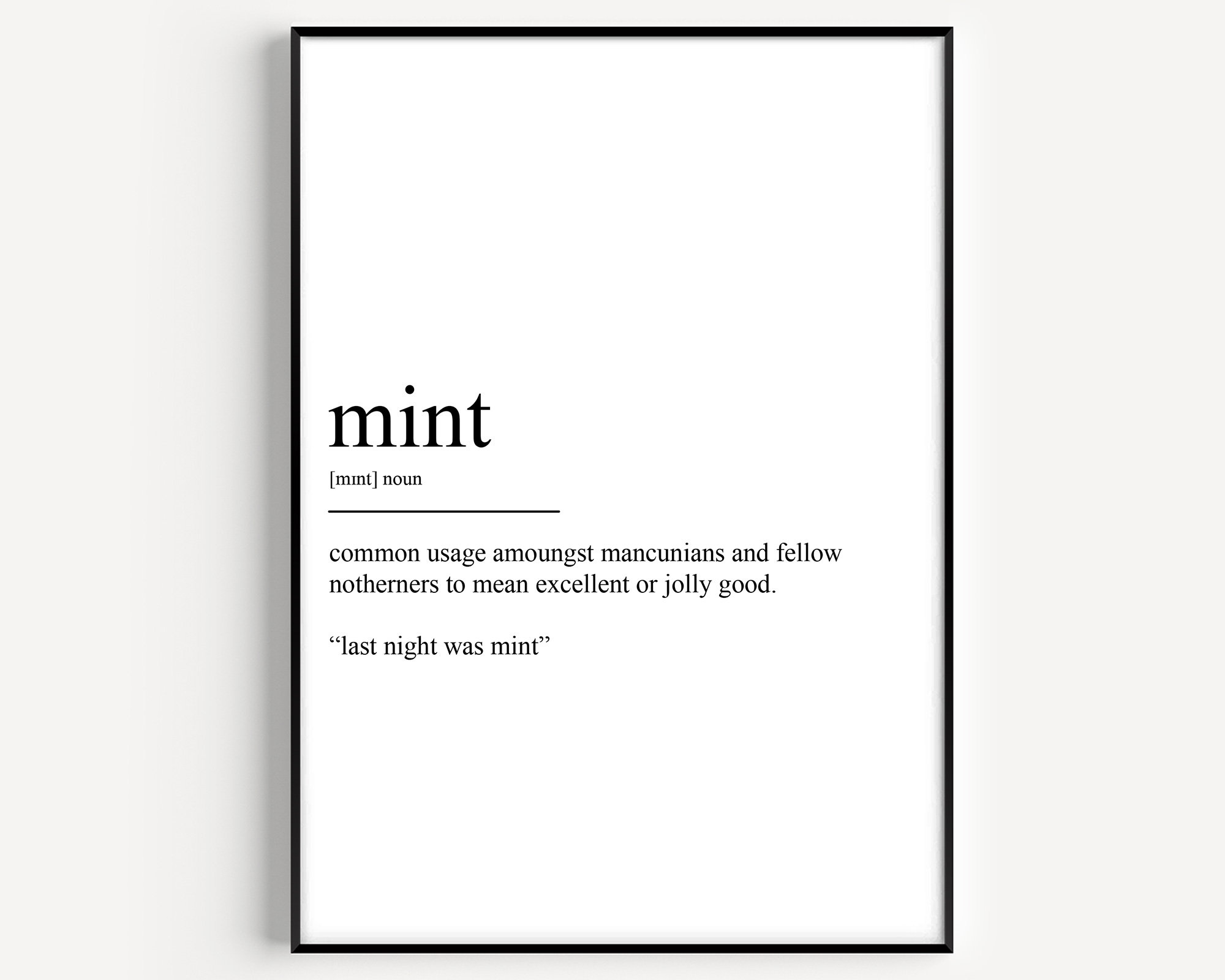 POSTER Mint Definition Print-UNFRAMED - Walmart.com