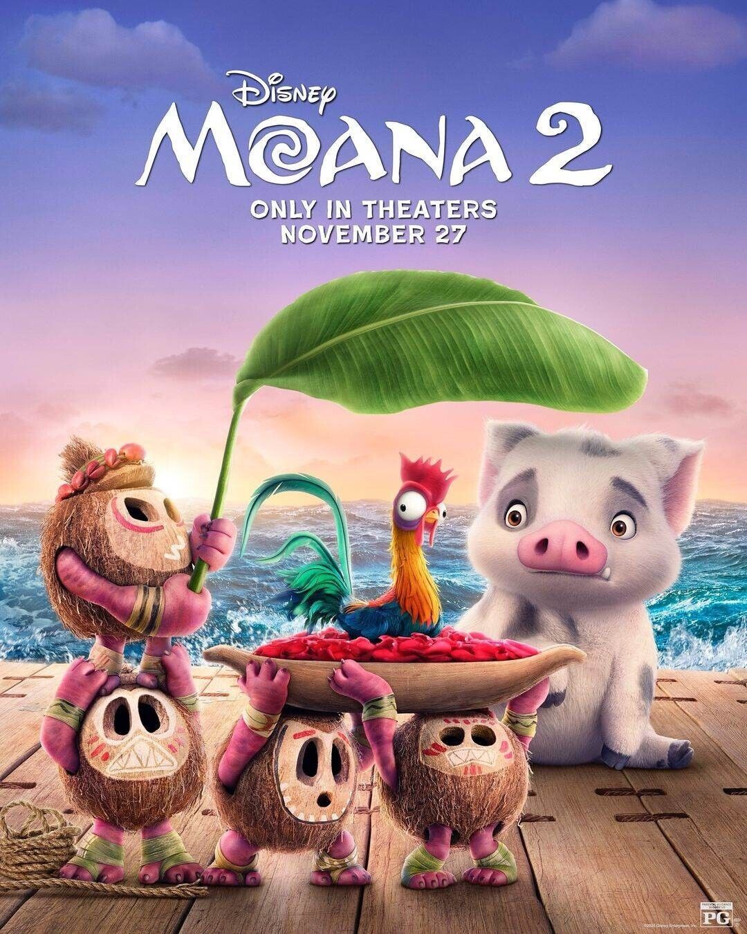 POSTER Moana 2 2024 Movie Poster Wall Art (b) Pua & Hei Hei Poster-24x36-UNFRAMED - Walmart.com