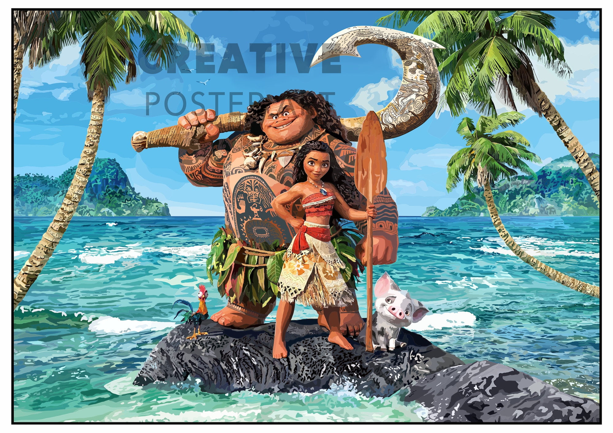 POSTER Moana Poster, Moana Movie Poster Landscape,Disney Moana Poster ...
