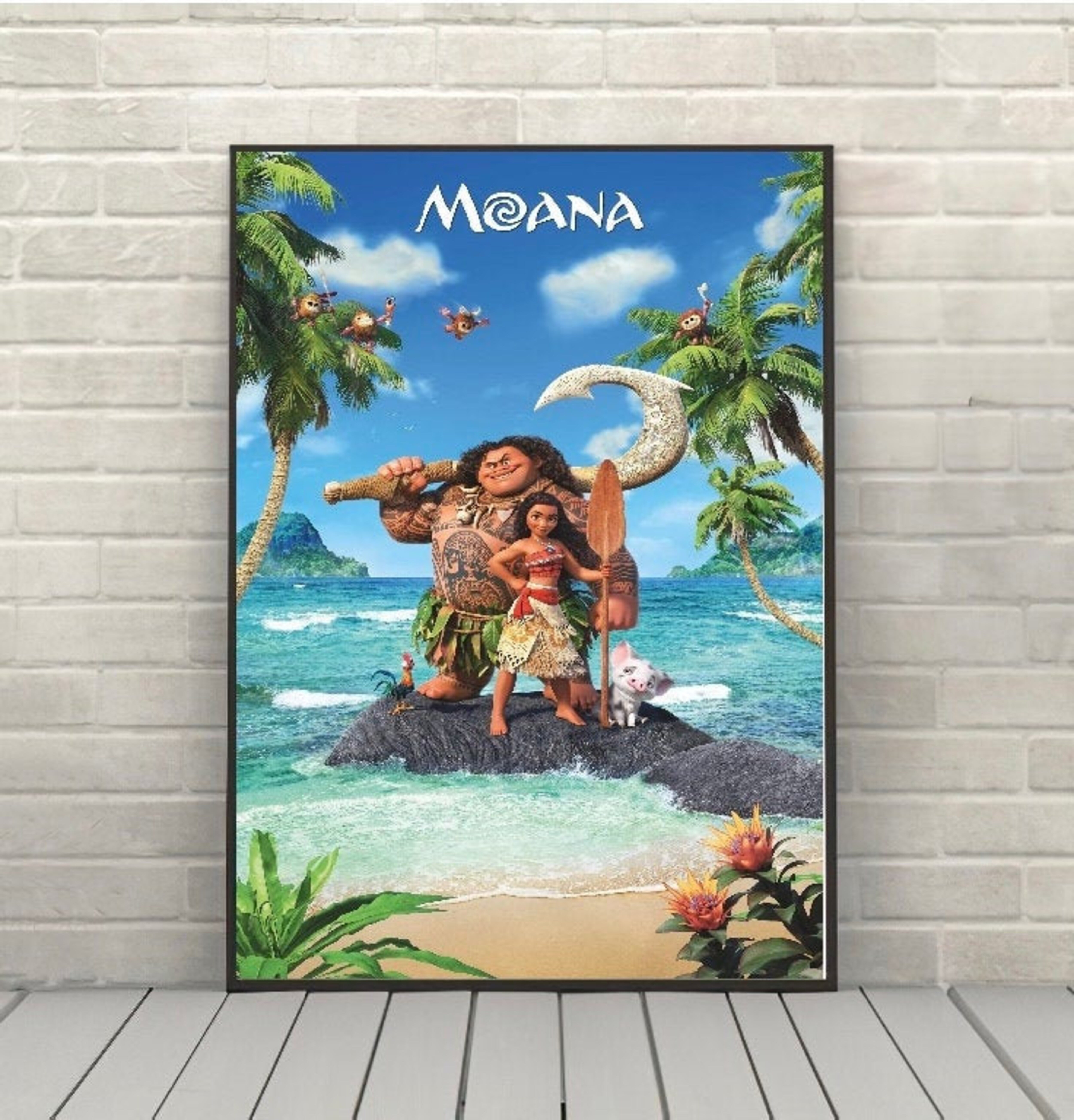 POSTER Moana Poster Vintage Disney Movie Poster Classic Disney World ...