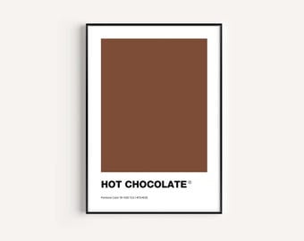 POSTER Mocha Pantone, COFFEE Pantone Print Poster, Brown Pantone Wall ...