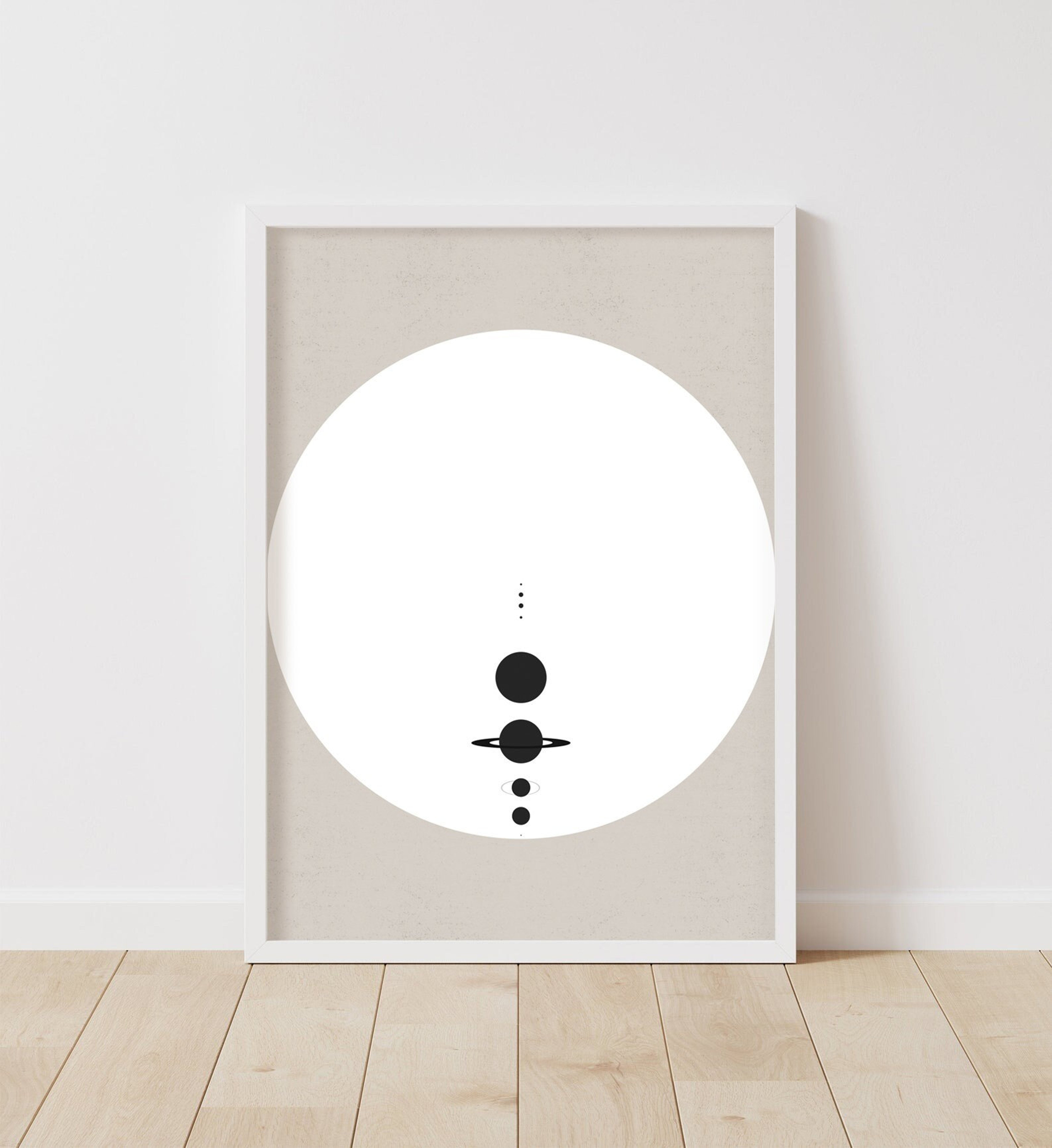 POSTER Modern Solar System Print, Minimalist Solar System Poster ...