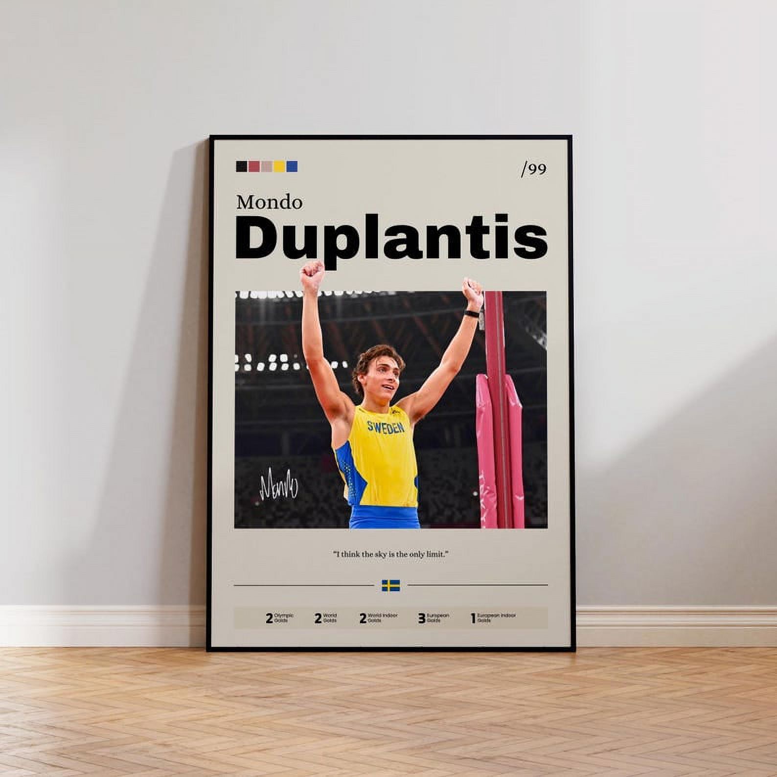 POSTER Mondo Duplantis Poster, Olympic Champion Wall Art, Pole Vault ...