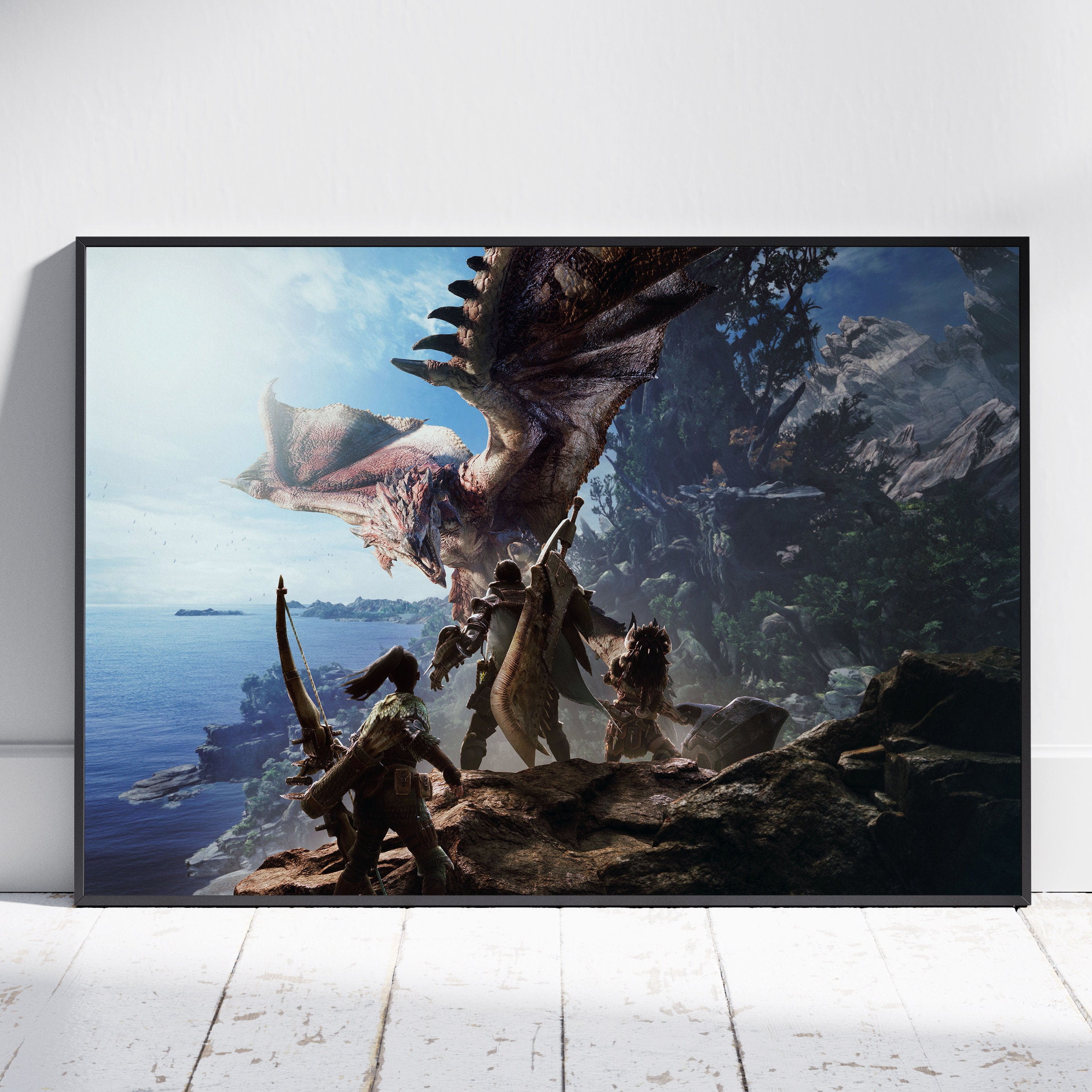 POSTER Monster Hunter World Poster, Iceborne Wall Art, Game Poster Gift ...