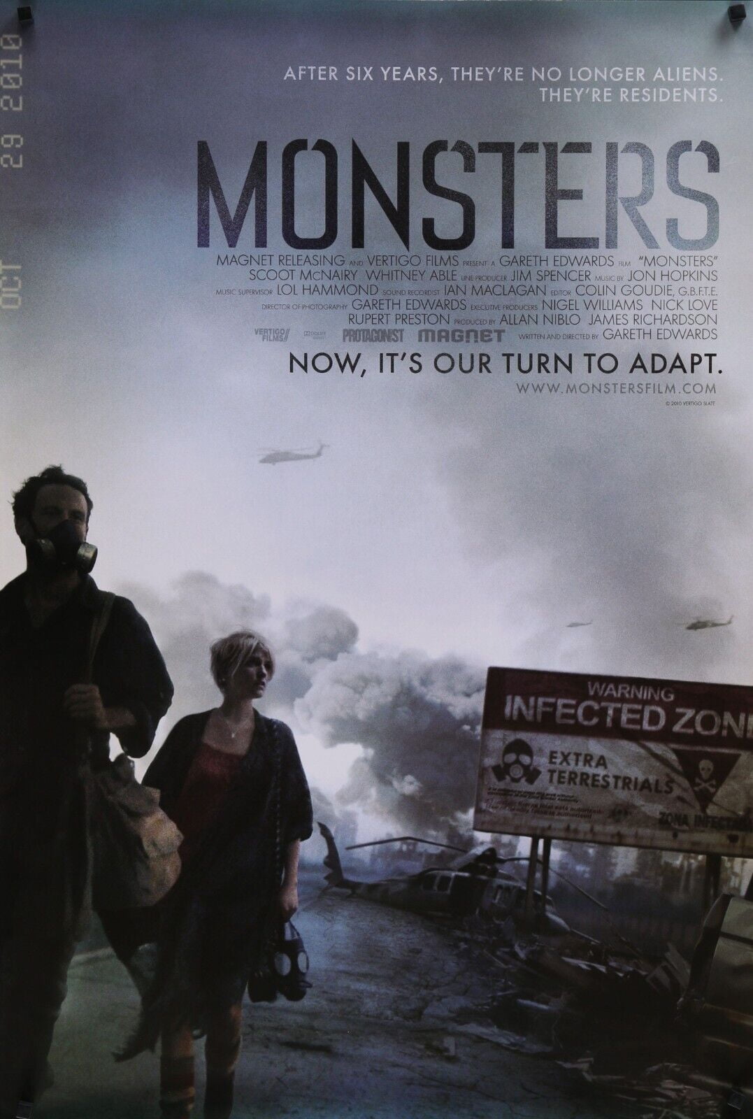 POSTER Monsters - original DS movie poster - - 2010 Cult Sci-Fi film ...