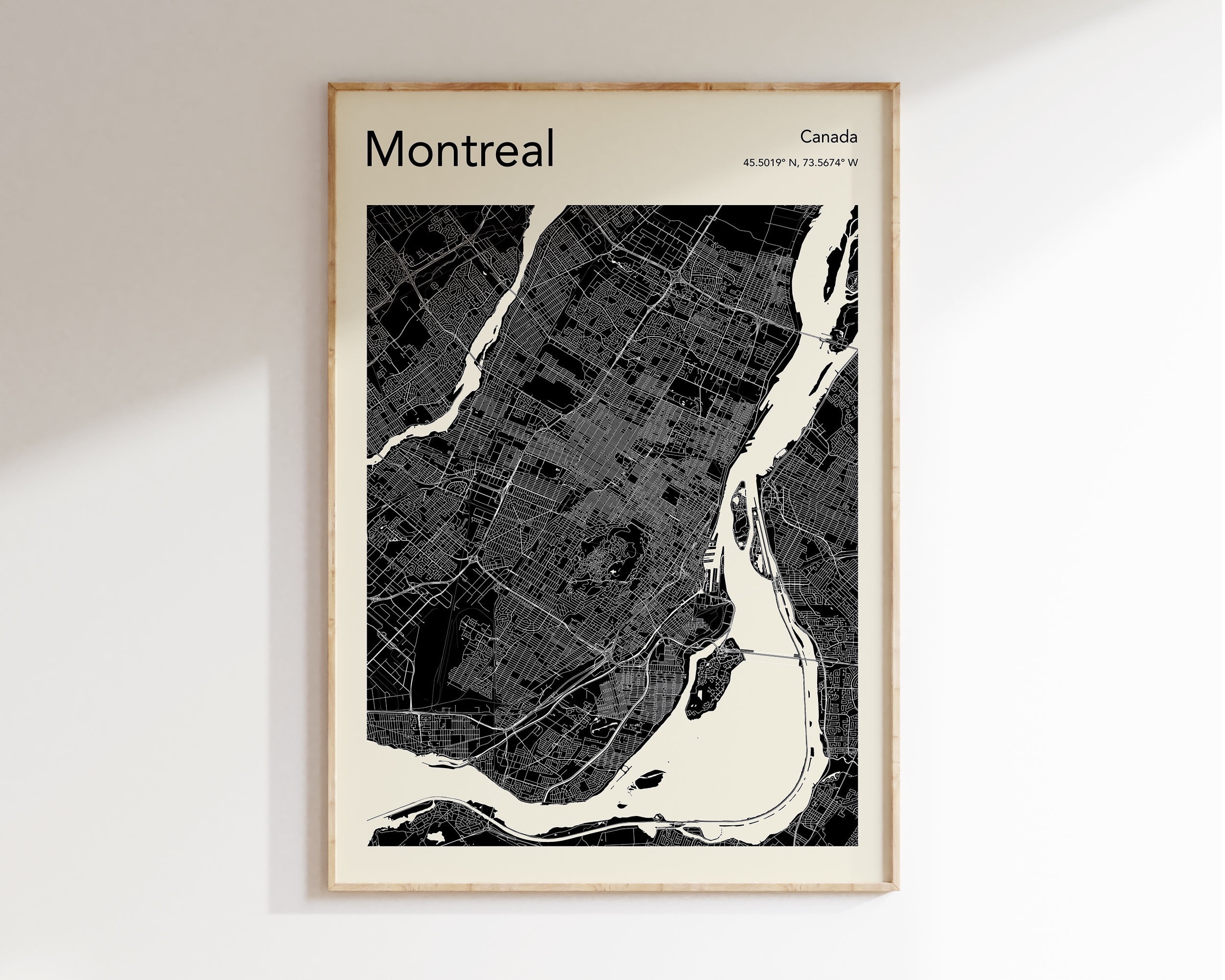 POSTER Montreal Map Print, , Montreal City Map Print, Map Of Montreal ...
