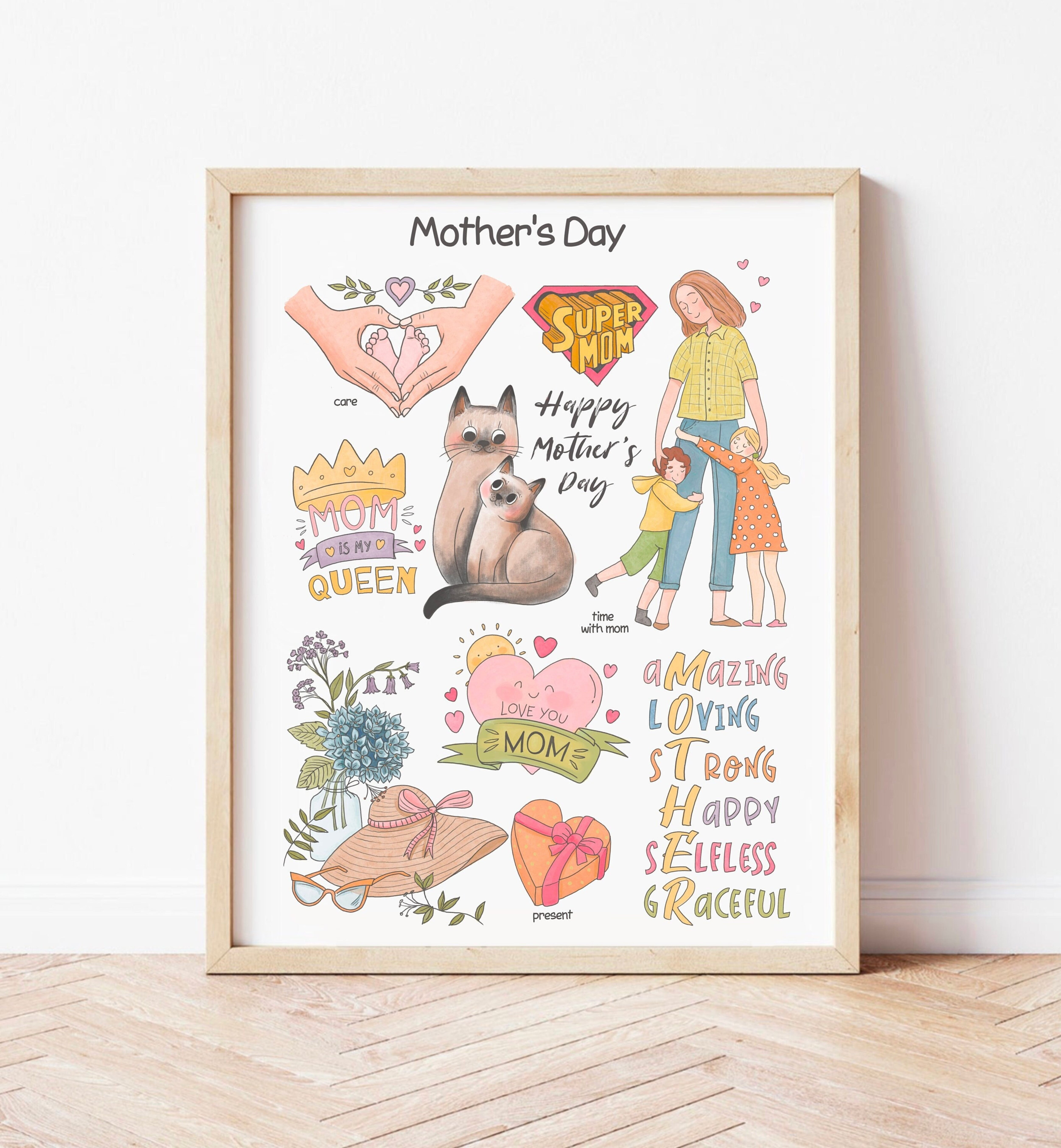 POSTER Mothers Day Poster Classroom Educational Posters Playroom Prints ...