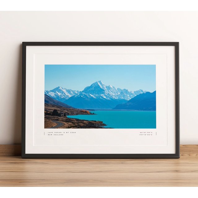 POSTER Mount Cook Print, Mount Cook Poster, Mount Cook Coordinates ...