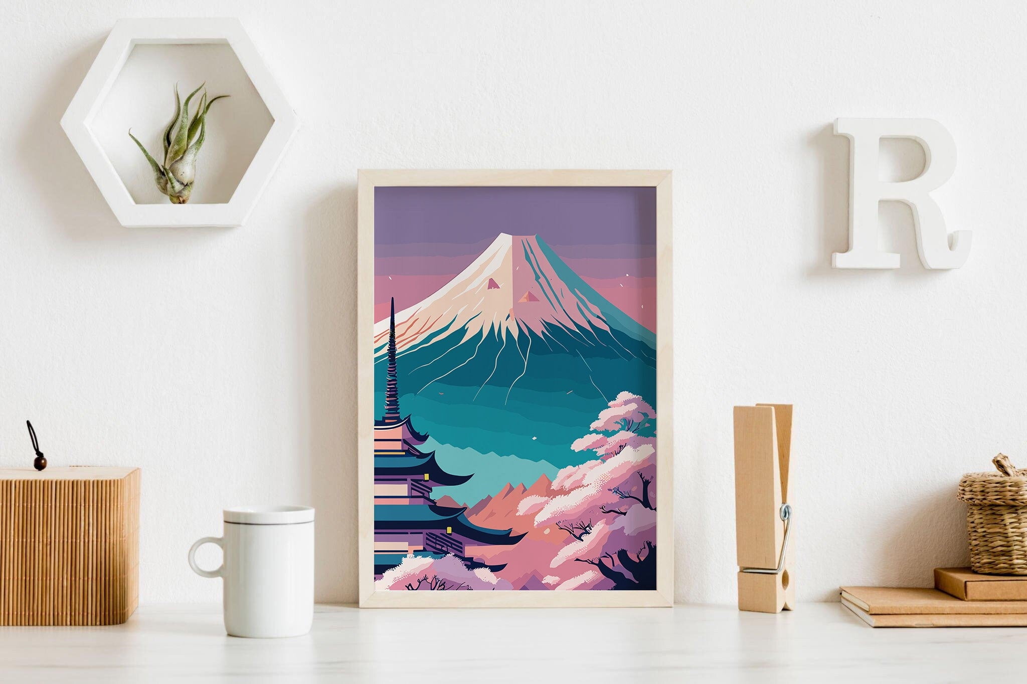 POSTER Mount Fuji Art Mount Fuji Wall Art Mount Fuji Decor Gallery Wall Mount Fuji Travel Gift ...