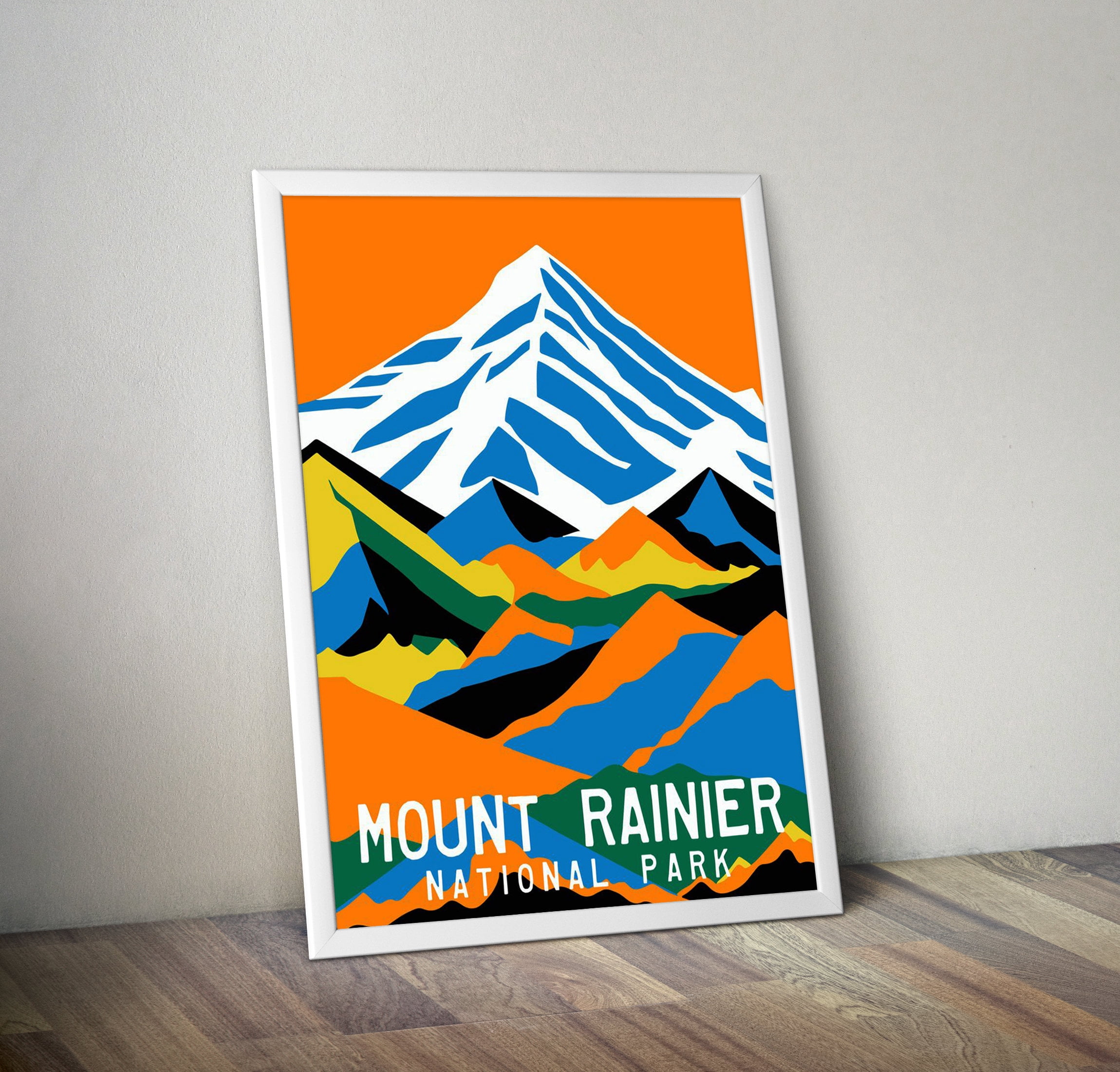 POSTER Mount Rainier National Park Poster National Park Prints National ...