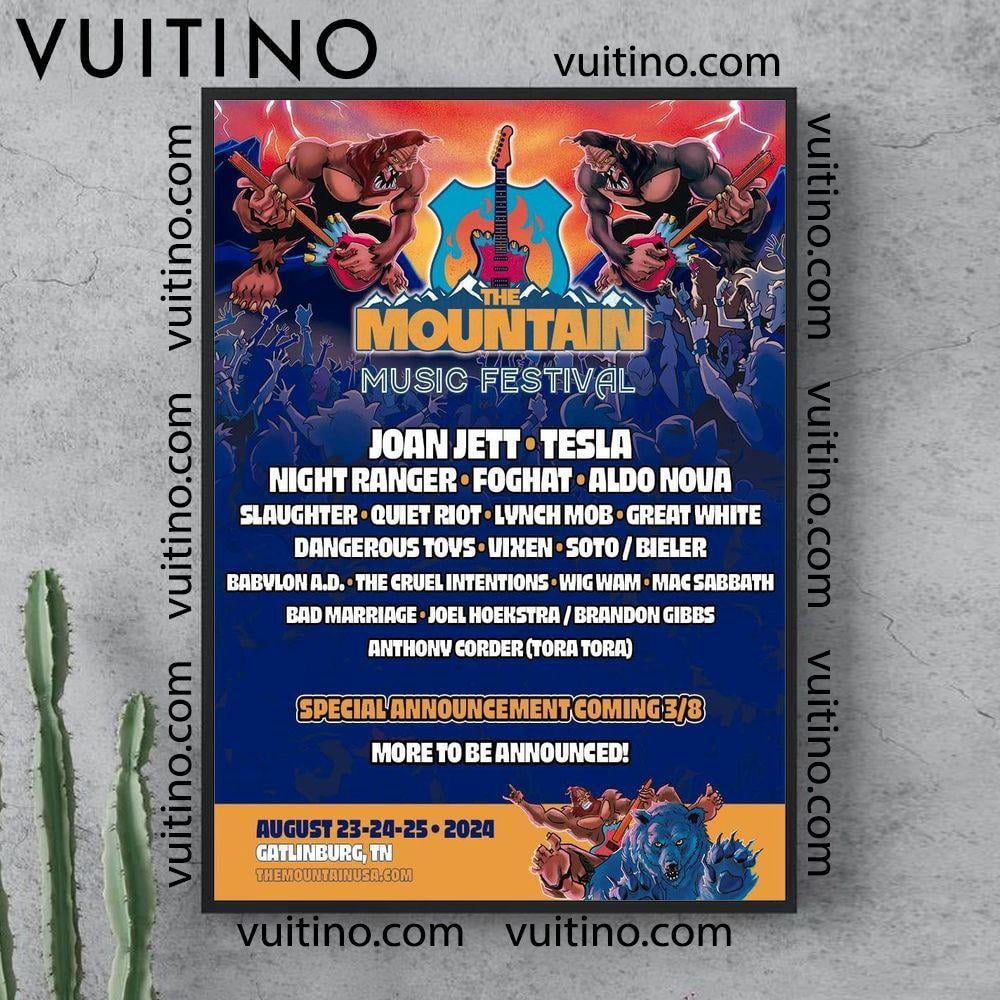 POSTER Mountain Music Festival 2024 Dates Vertical Poster-8x12-UNFRAMED ...