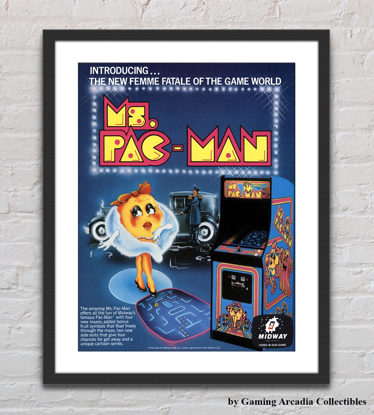 POSTER Mr. Pac-Man Arcade Poster-24x36-UNFRAMED - Walmart.com