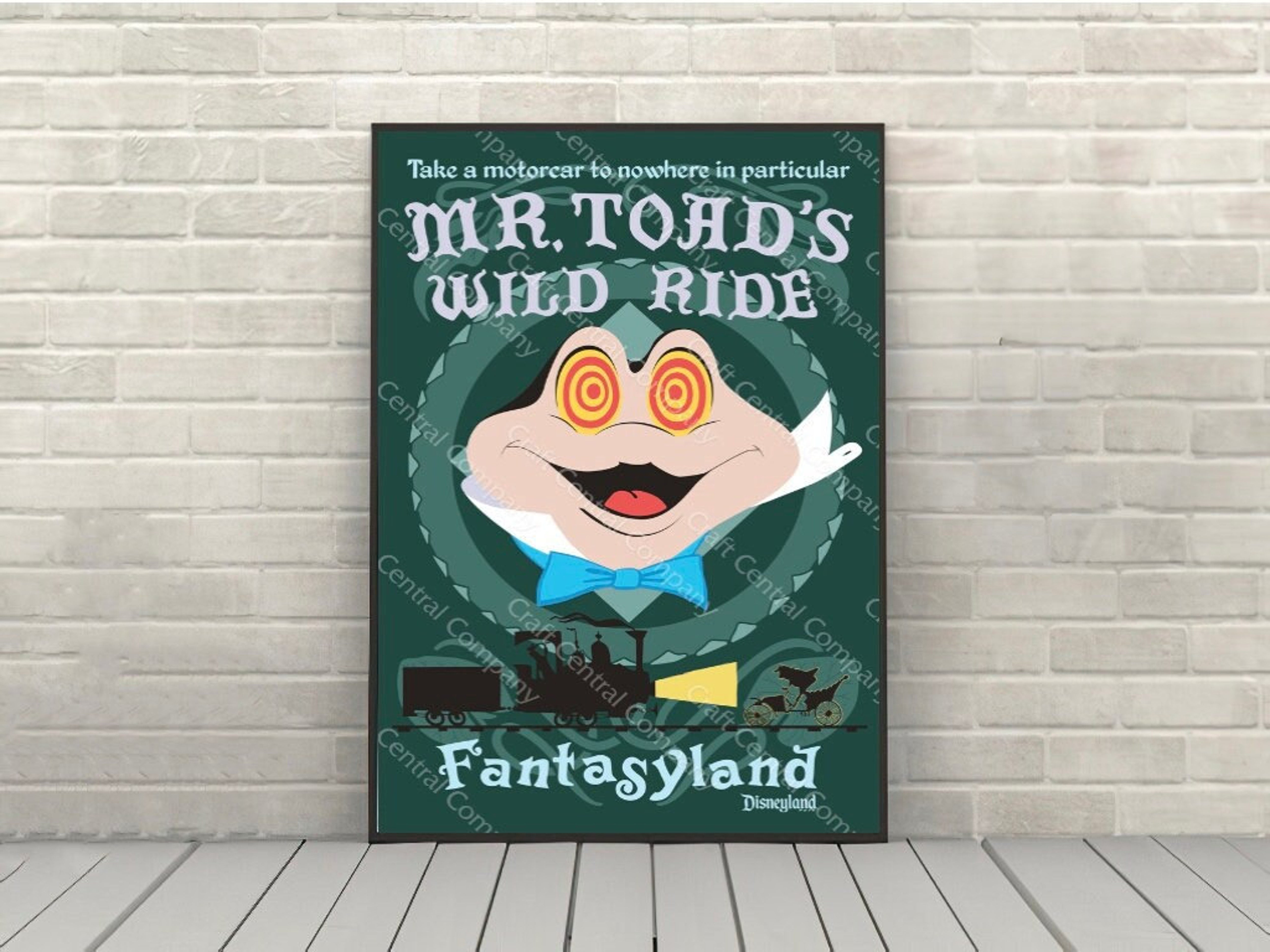 POSTER Mr. Toads Wild Ride Poster Fantasyland Poster Vintage Disney ...