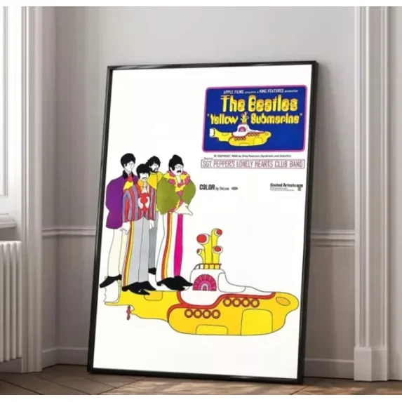 POSTER Music-Themed Poster, Beatles-Inspired Artwork, Retro Wall Art ...