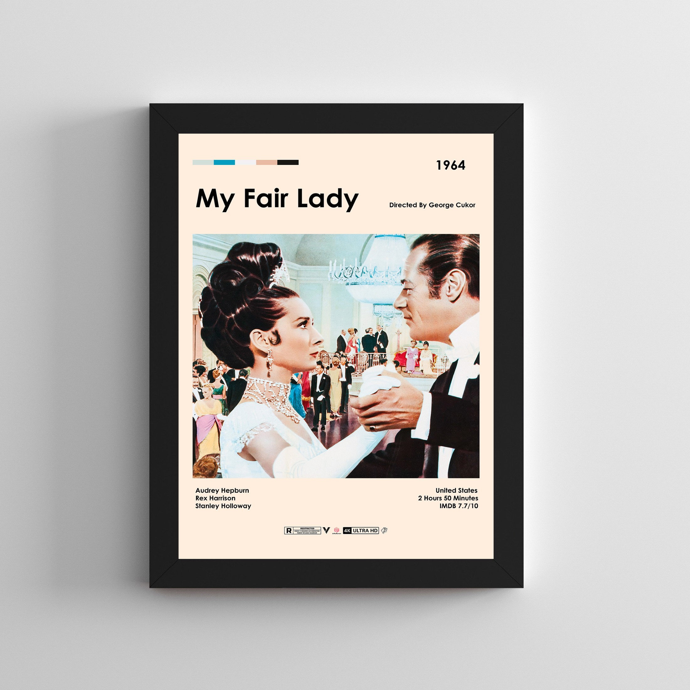 POSTER My Fair Lady 1964 Audrey Hepburn Romance Film / Movie Poster Art ...