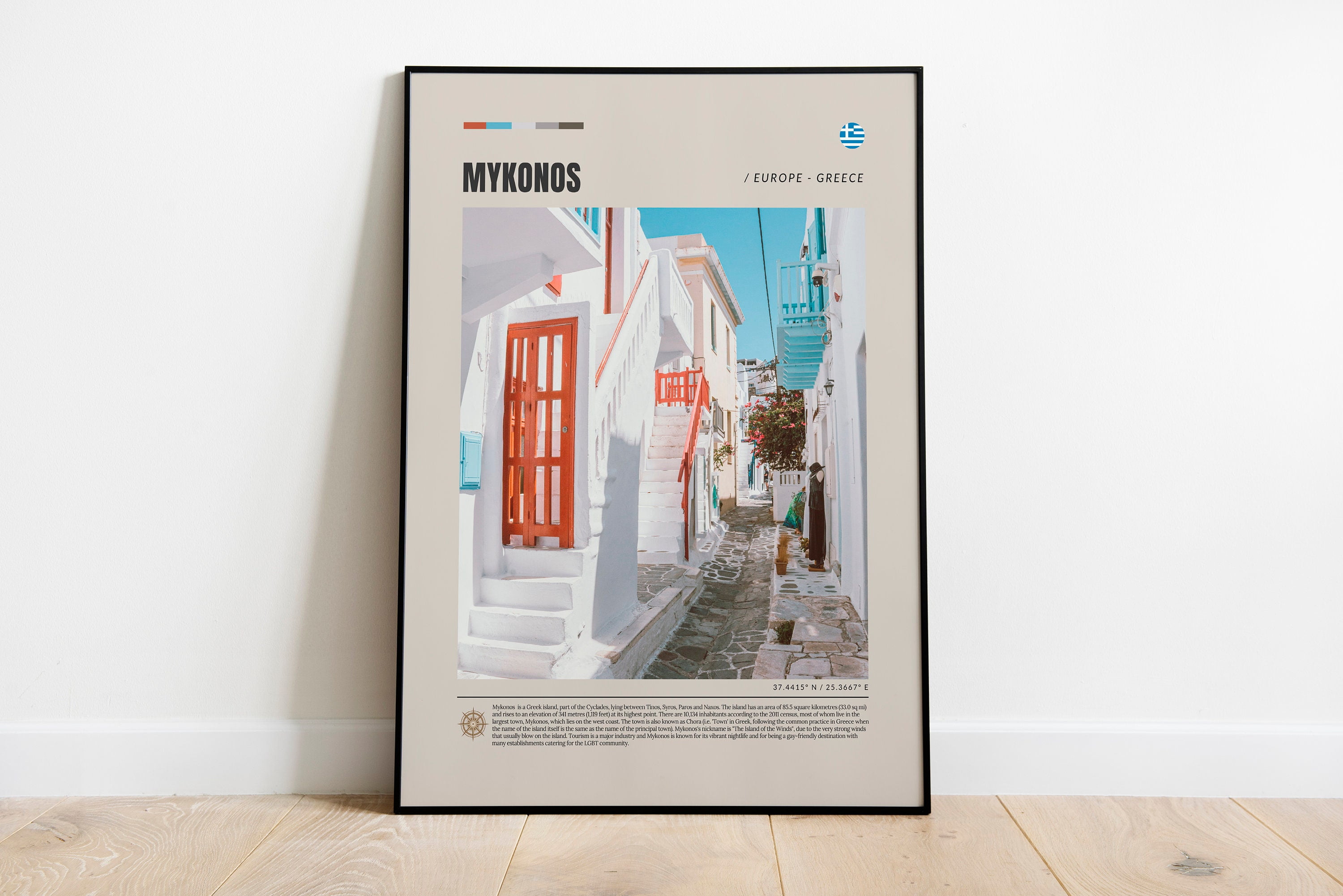 POSTER Mykonos Poster, Greece Print, Mykonos Photo, Travel Poster, Mid ...
