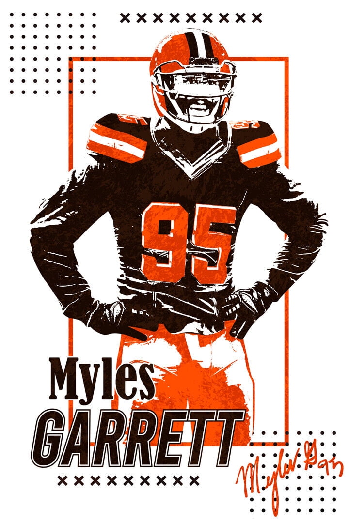 POSTER Myles Garrett Defensive End Cleveland Browns Art Wall Room Poster - POSTER-8x12-UNFRAMED ...