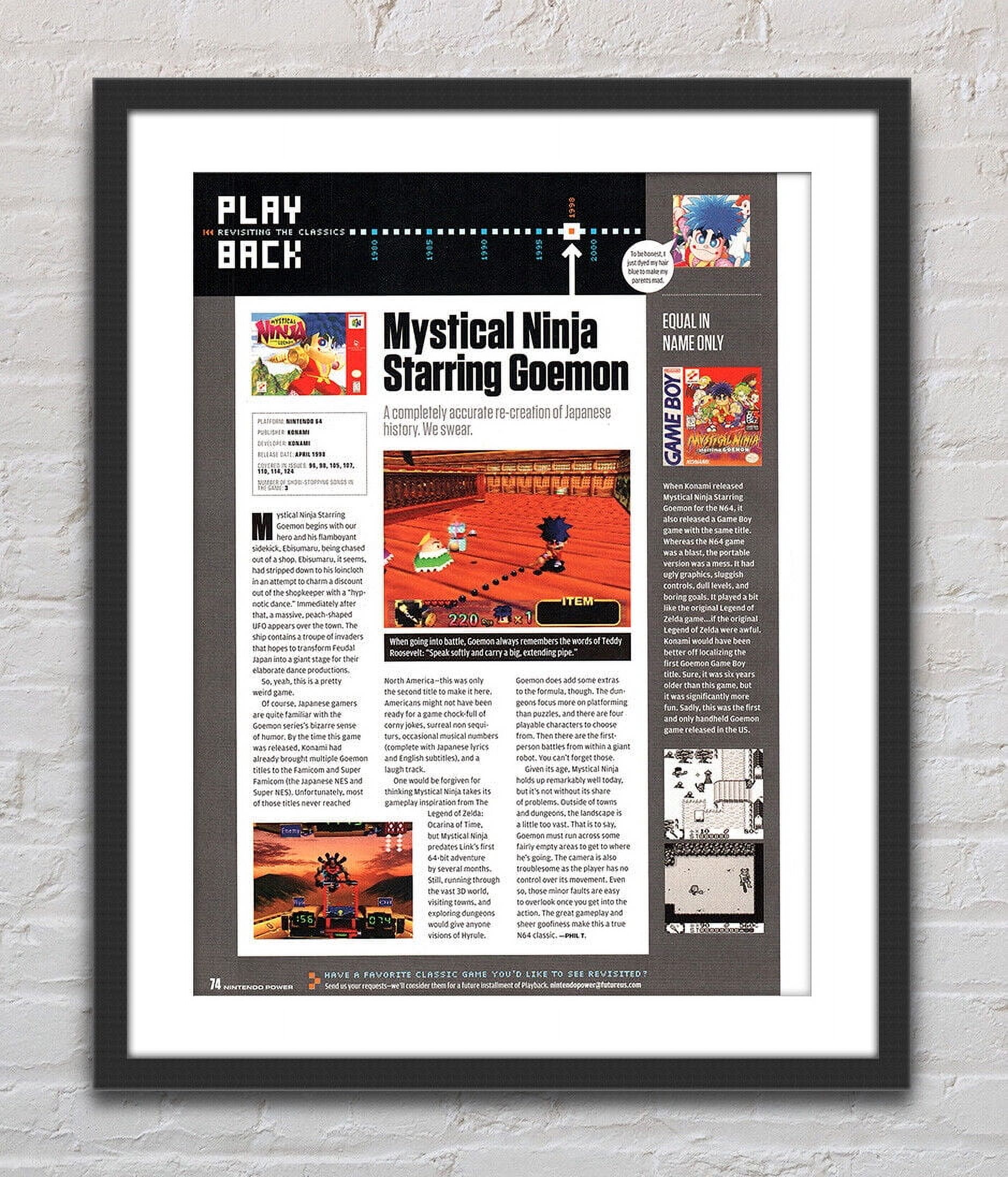 POSTER Mystical Ninja Starring Goemon Nintendo 64 Glossy Review Poster ...