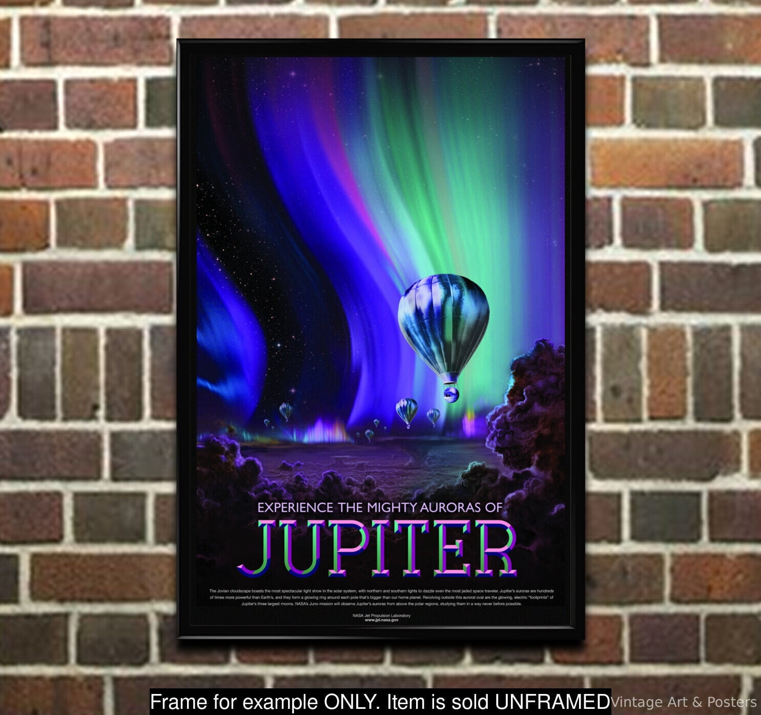 POSTER NASA JPL Space Tourism Poster Jupiter, Experience the Mighty ...