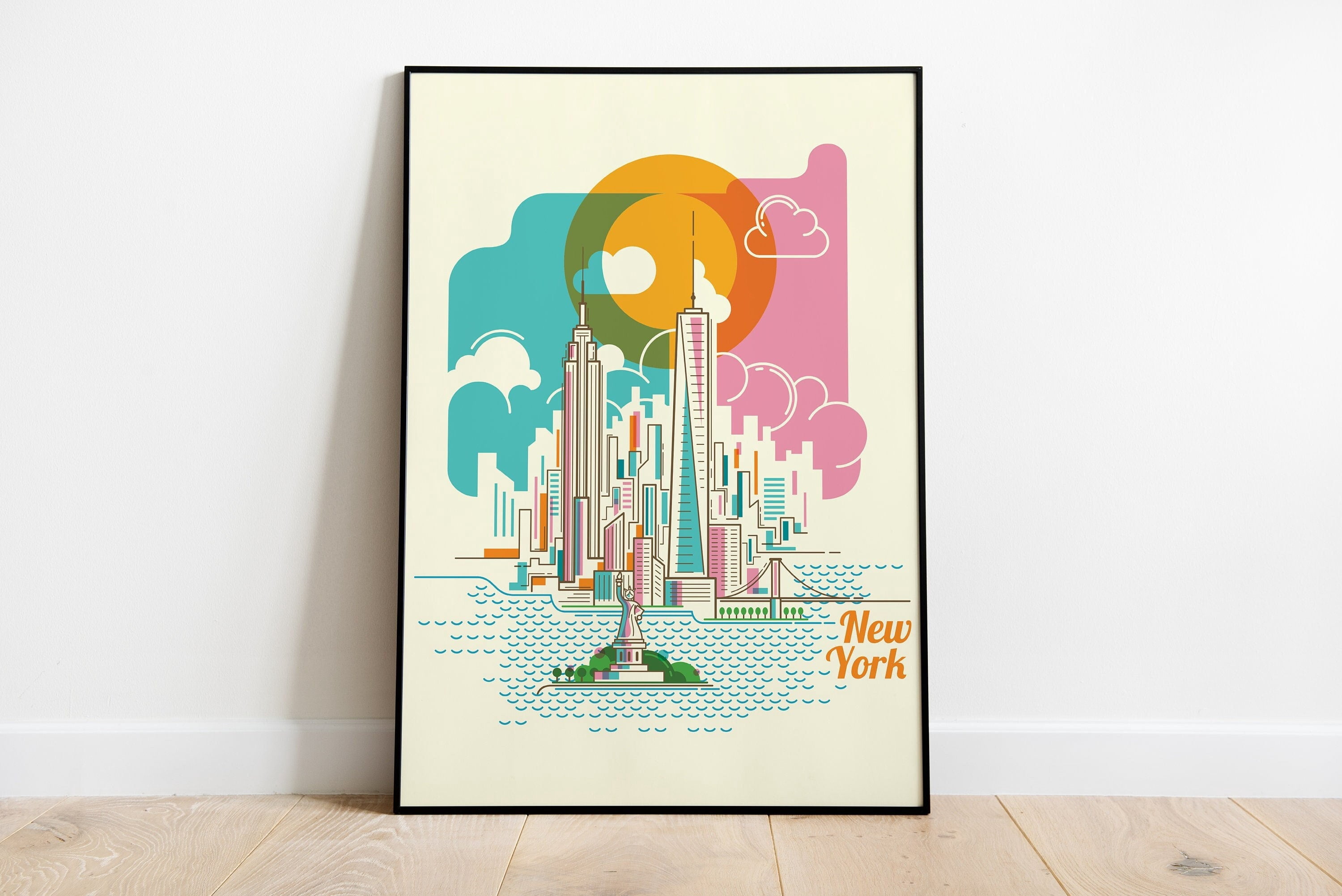 POSTER NEW YORK Print, Poster, Wall Art - Explore the Iconic USA ...