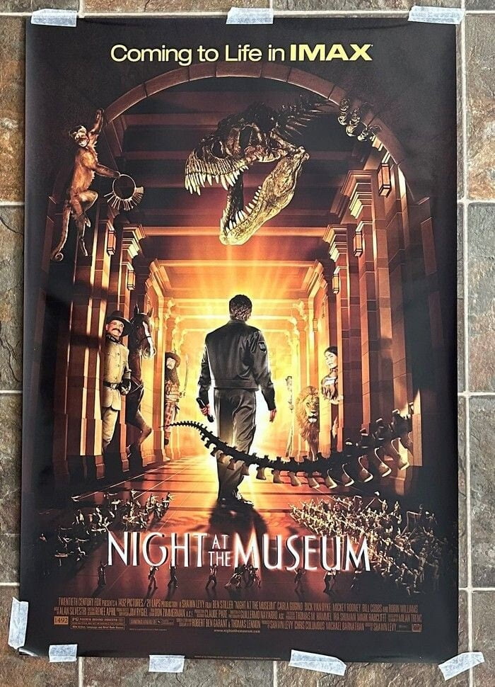 POSTER NIGHT At THE MUSEUM - 2006 - original Movie Poster - Rare Imax ...