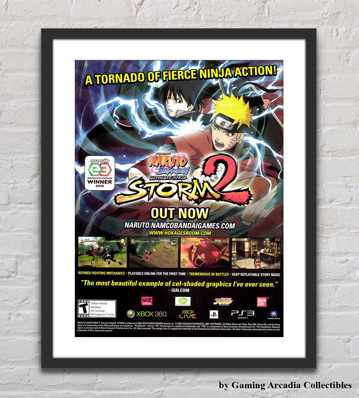 POSTER Naruto Shippuden Ultimate Ninja Storm 2 PS3 XBOX 360 Promo ...