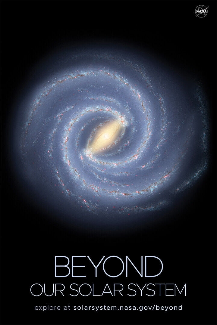 POSTER Nasa Beyond Solar System Milky Way Galaxy Art Wall Room Poster ...