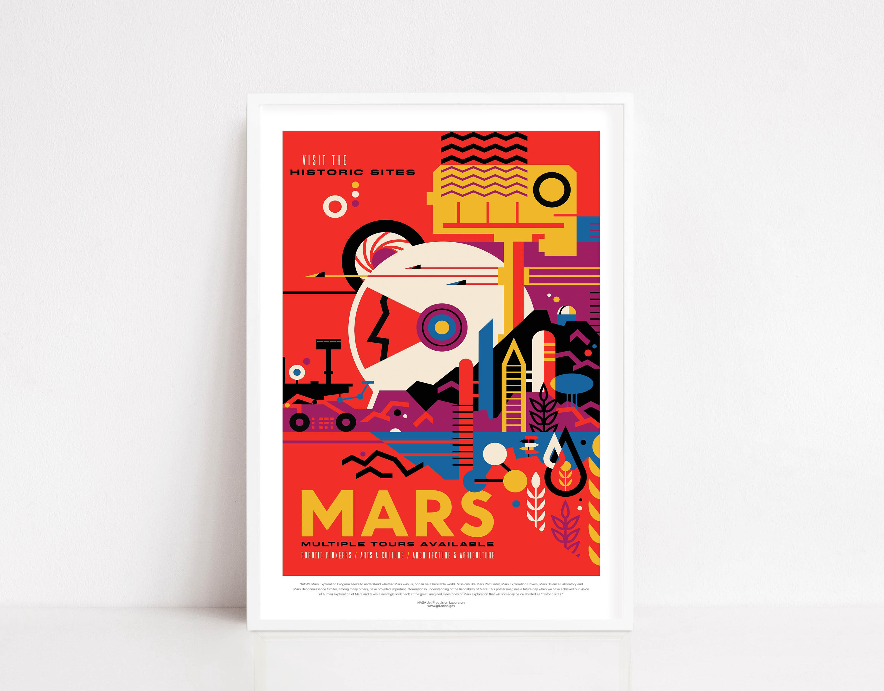 POSTER Nasa Mars posters / mars illustration print / vintage style ...
