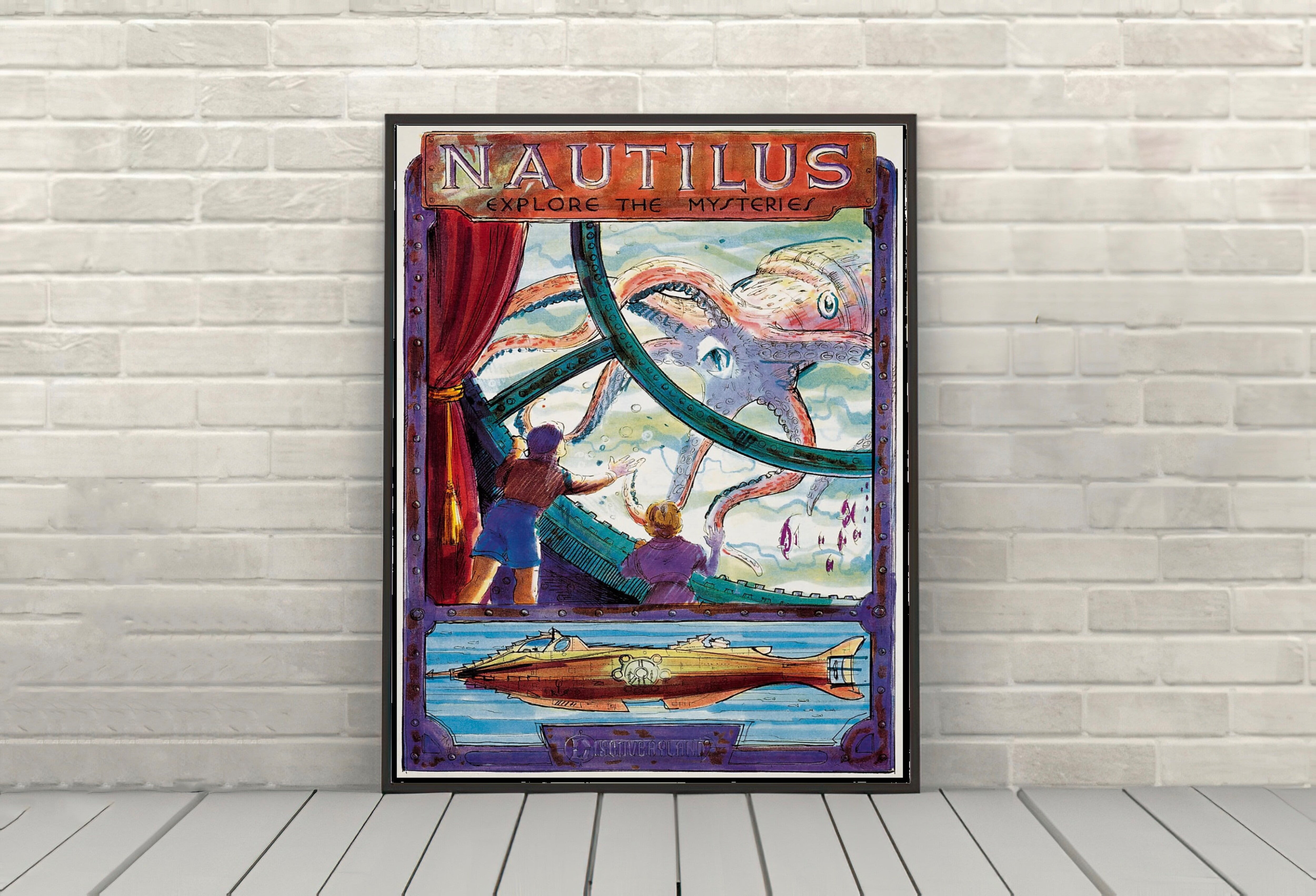 POSTER Nautilus Poster Discoveryland Poster Disney Attraction poster Disney Ride Poster Magic ...