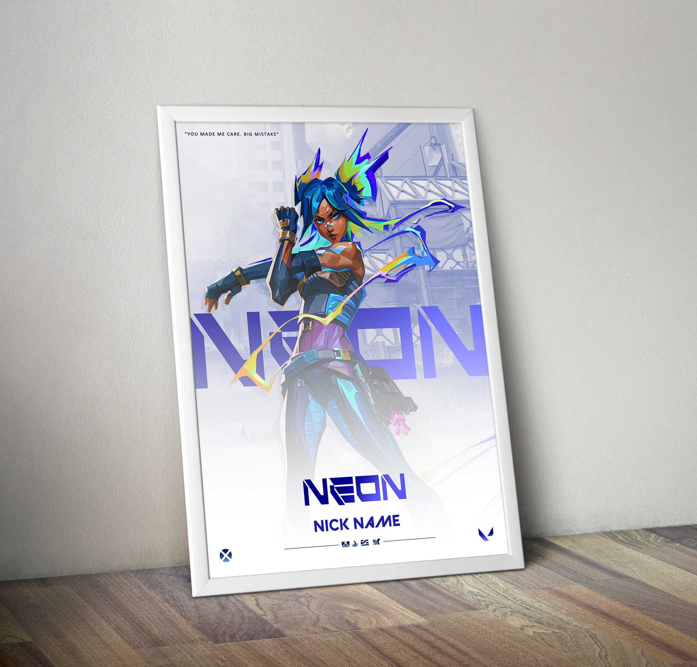 POSTER Neon Valorant Valorant Poster Gaming Poster Gamer Room Decor ...