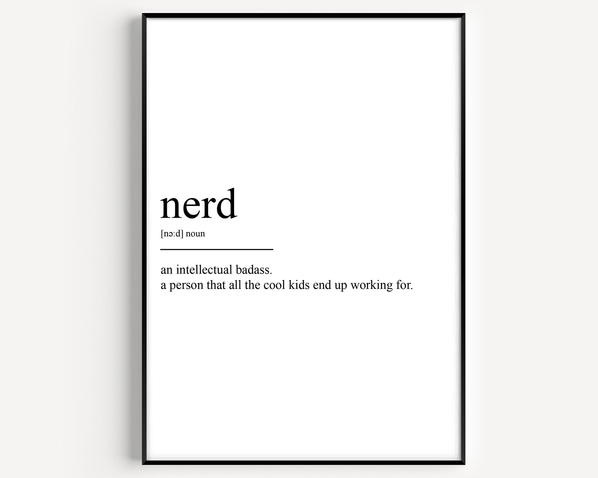 POSTER Nerd Definition Print-UNFRAMED - Walmart.com