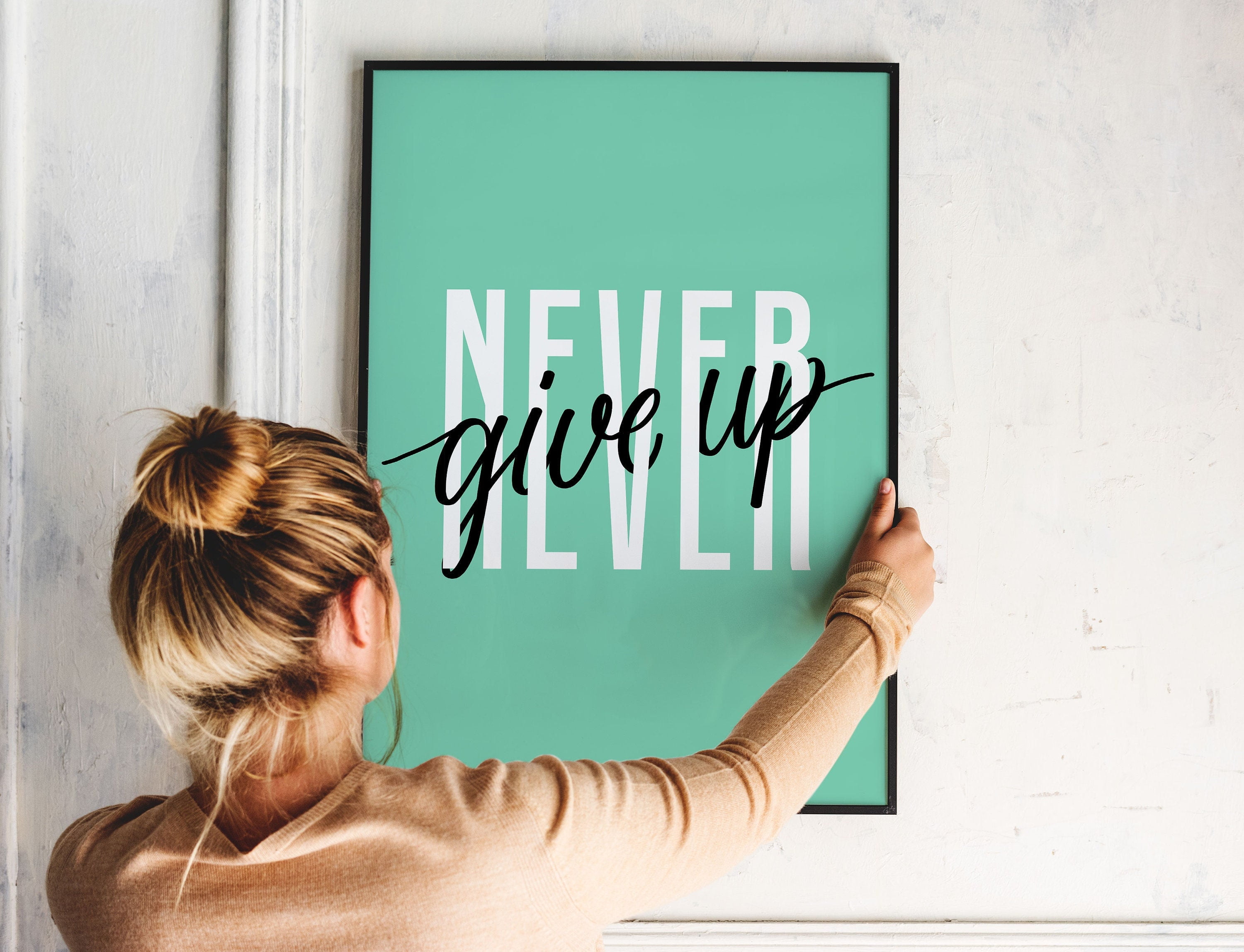POSTER Never Give Up Poster. Never Give Up Poster. Gifts for Her. Gifts ...