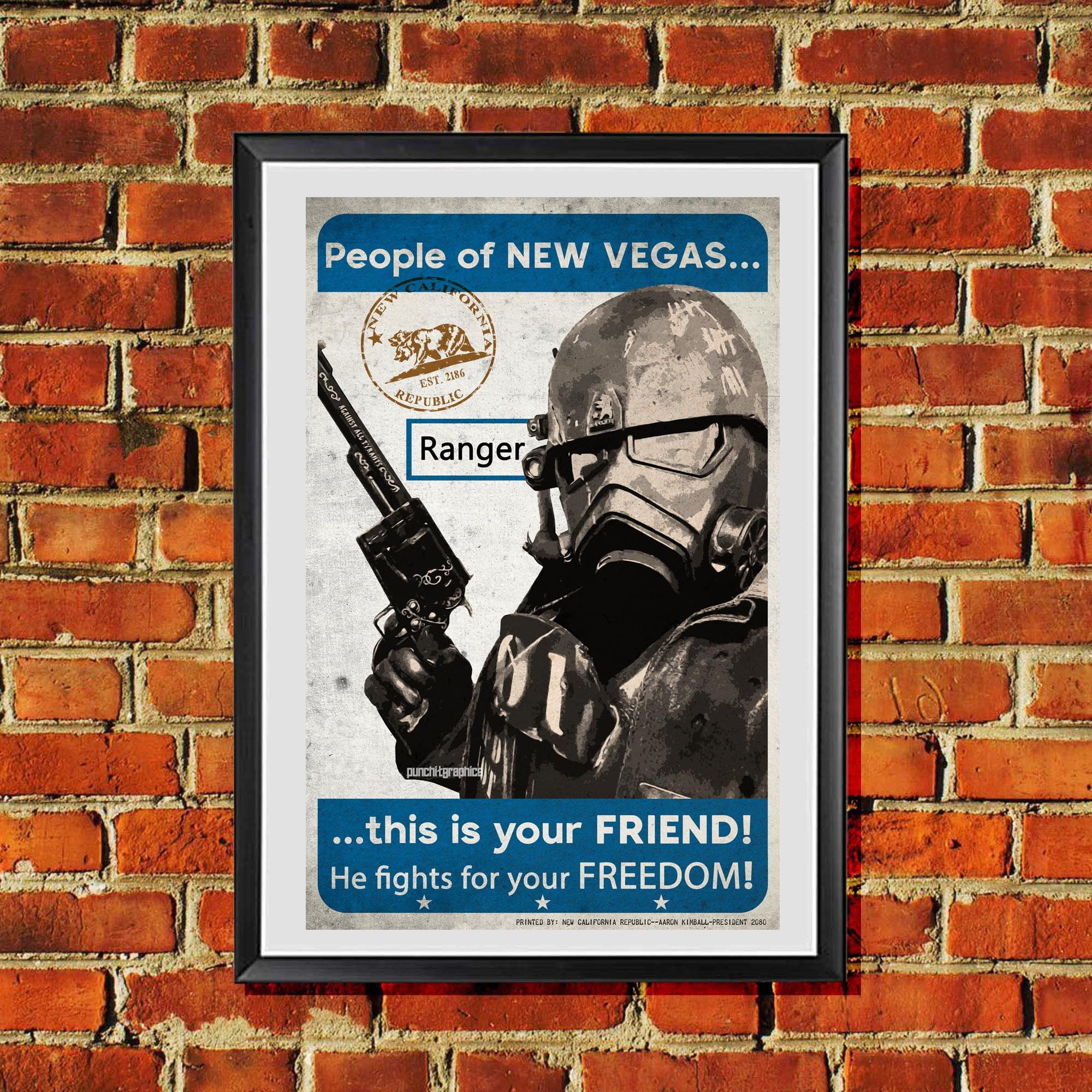 POSTER New California Republic NCR Ranger Propaganda Original Art Print ...