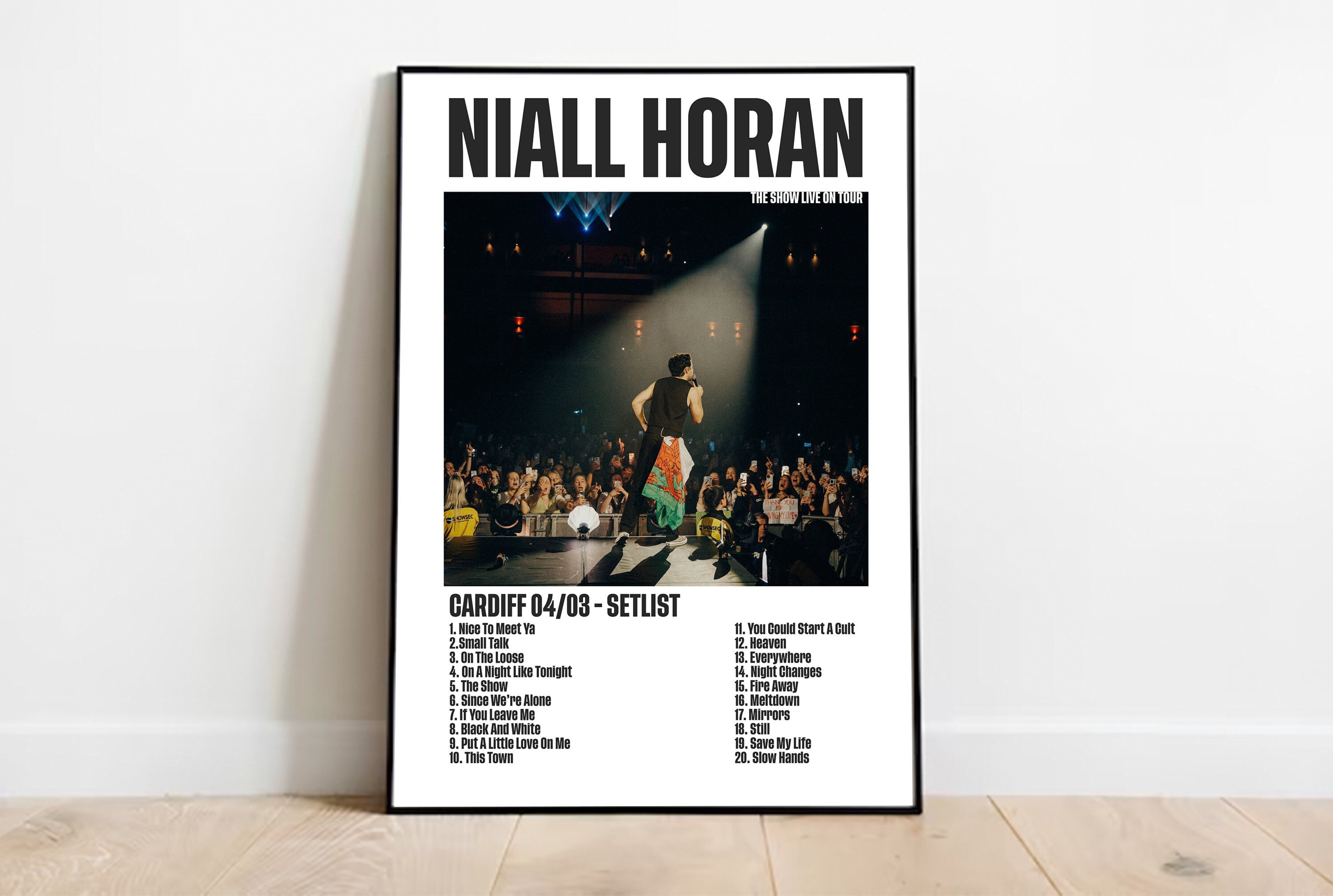 POSTER Niall Horan Cardiff Setlist Print | The Show Live On Tour ...